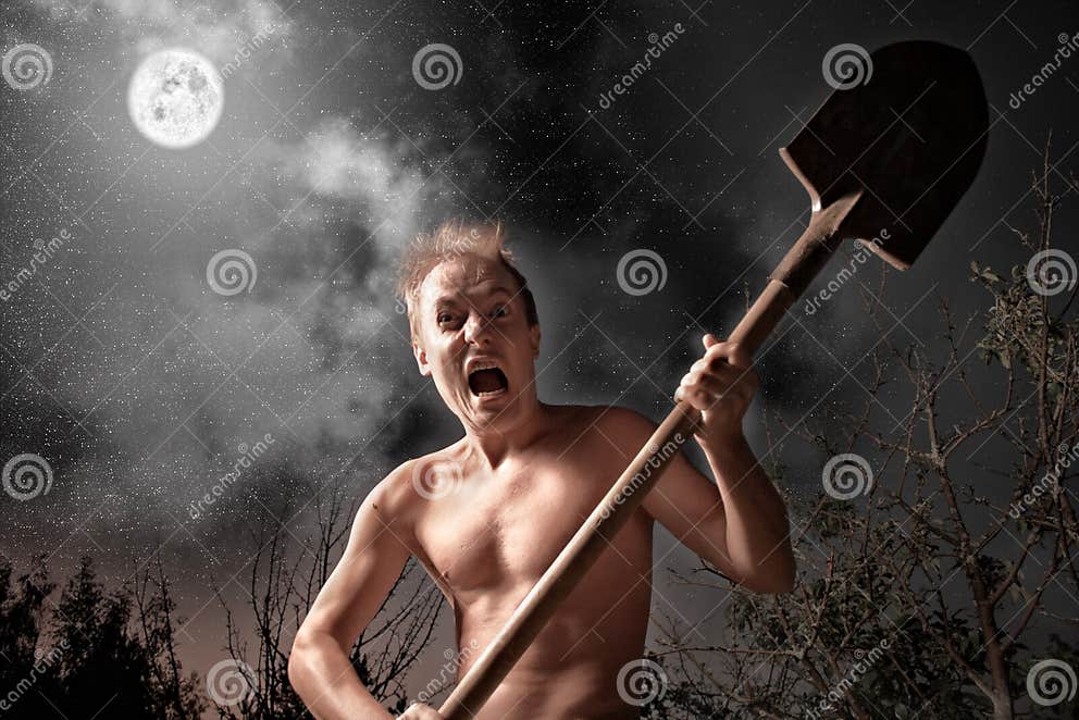 Crazy man stock image. Image of hair, cloud, male, furious - 20563681