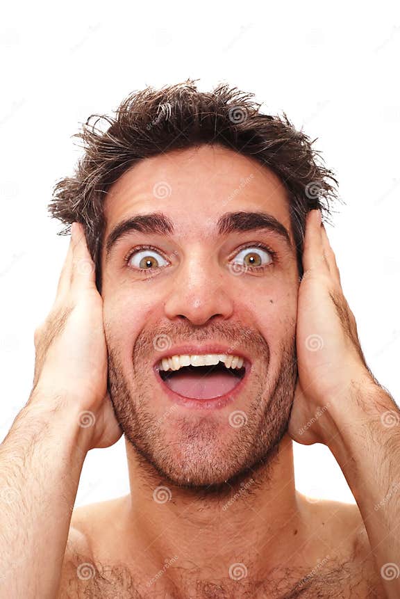 Crazy man stock photo. Image of feelings, crazy, white - 8101614