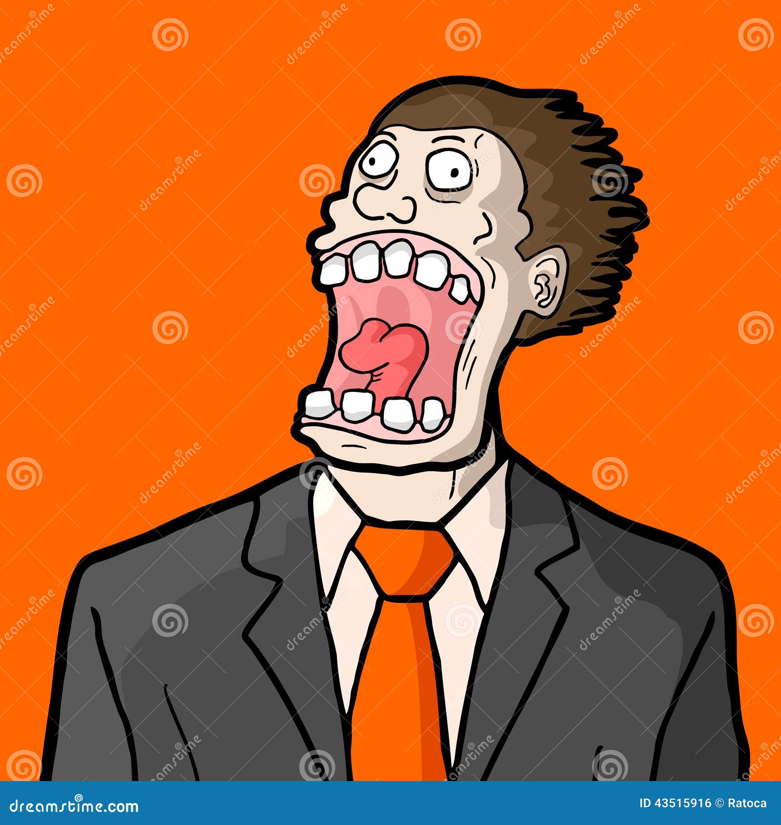 Crazy man stock vector. Illustration of despair, expression - 43515916