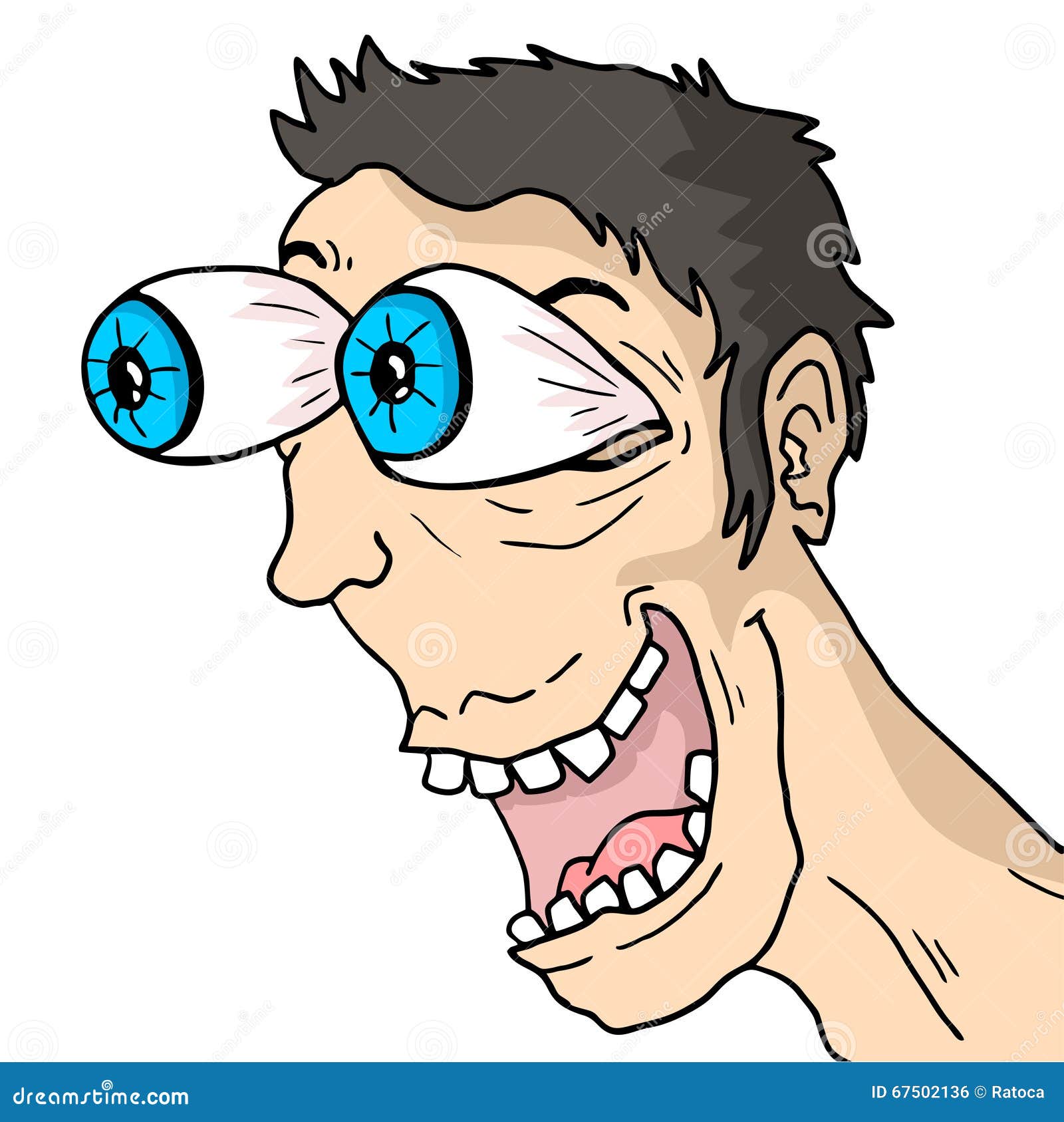 Crazy man stock vector. Illustration of comic, character - 67502136