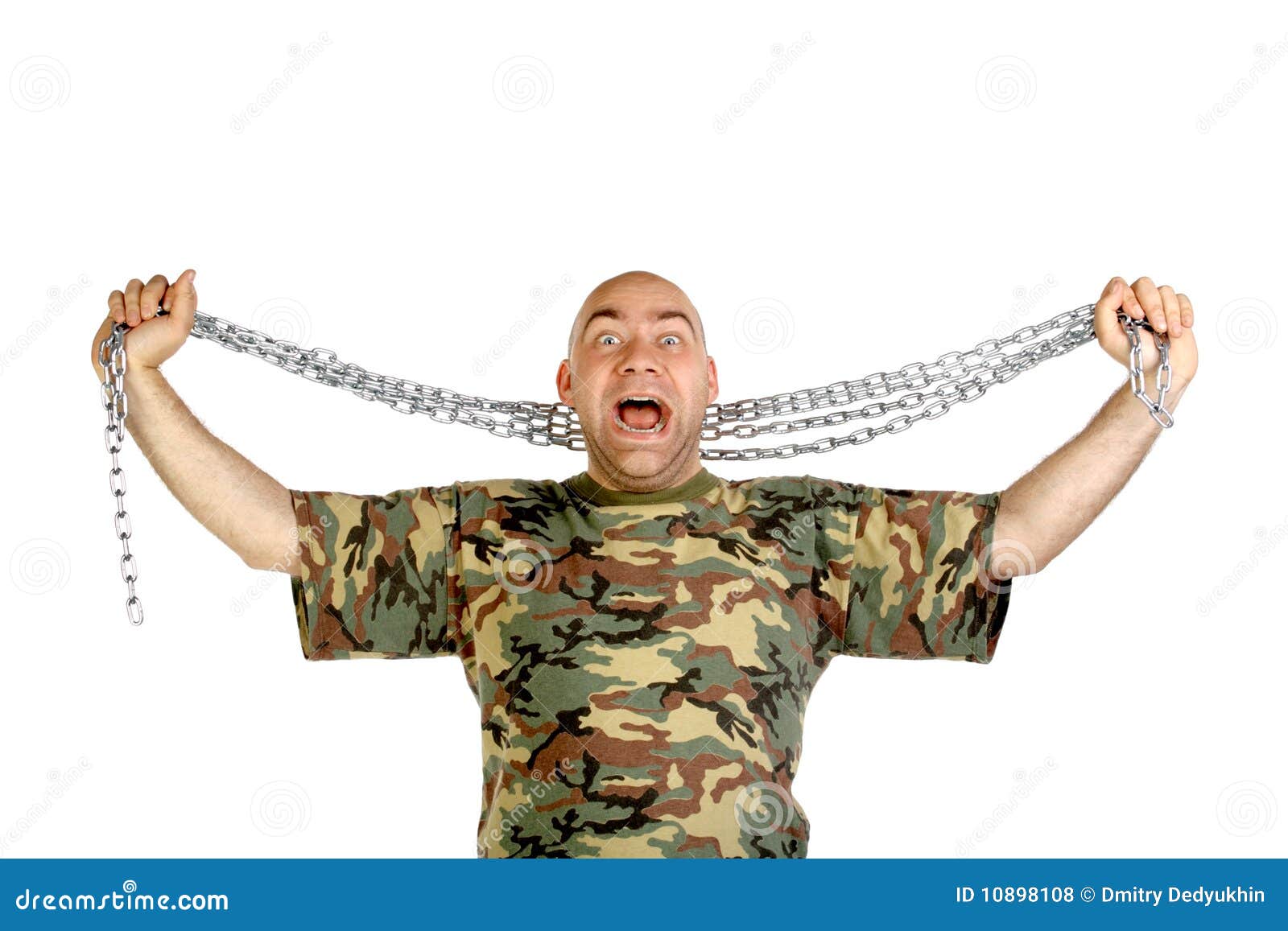 Crazy man portrait stock photo. Image of dentes, happy - 10898108