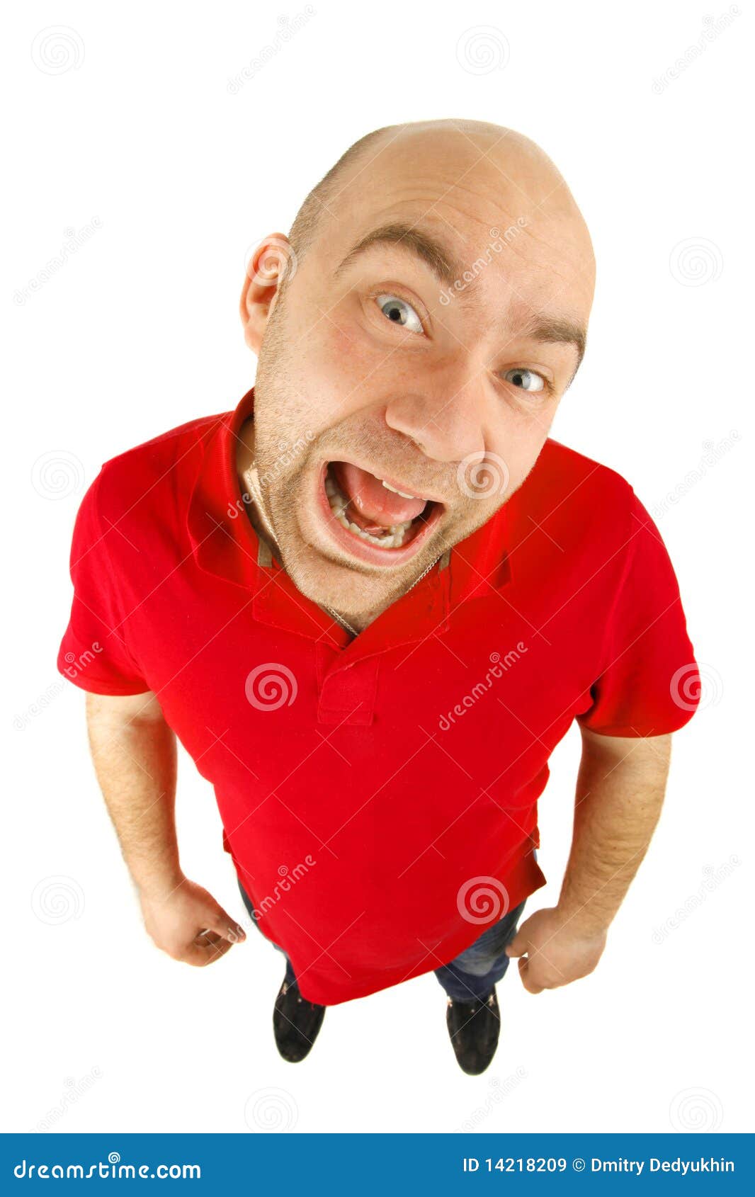 Crazy man portrait stock image. Image of isolated, arguing - 14218209