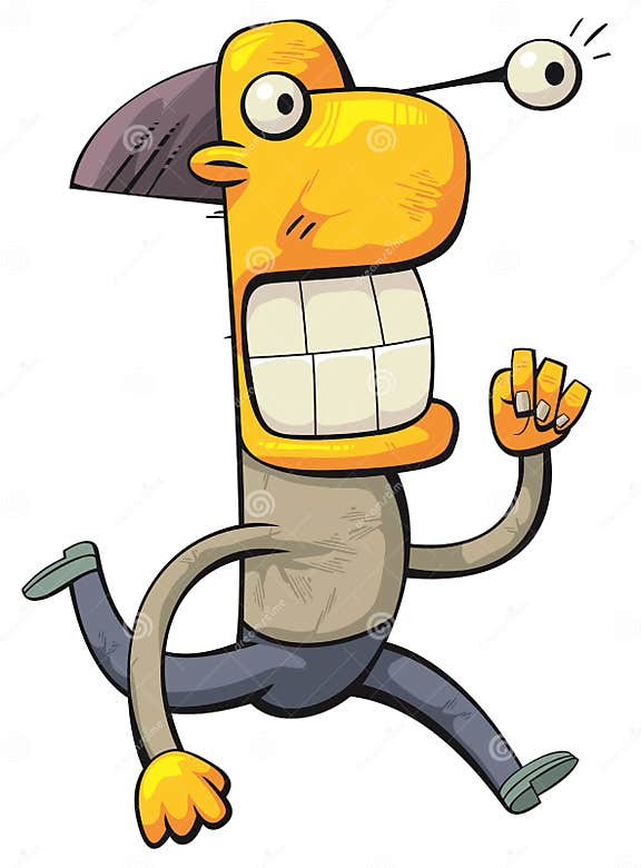 Crazy man running fast stock illustration. Illustration of face - 23461944