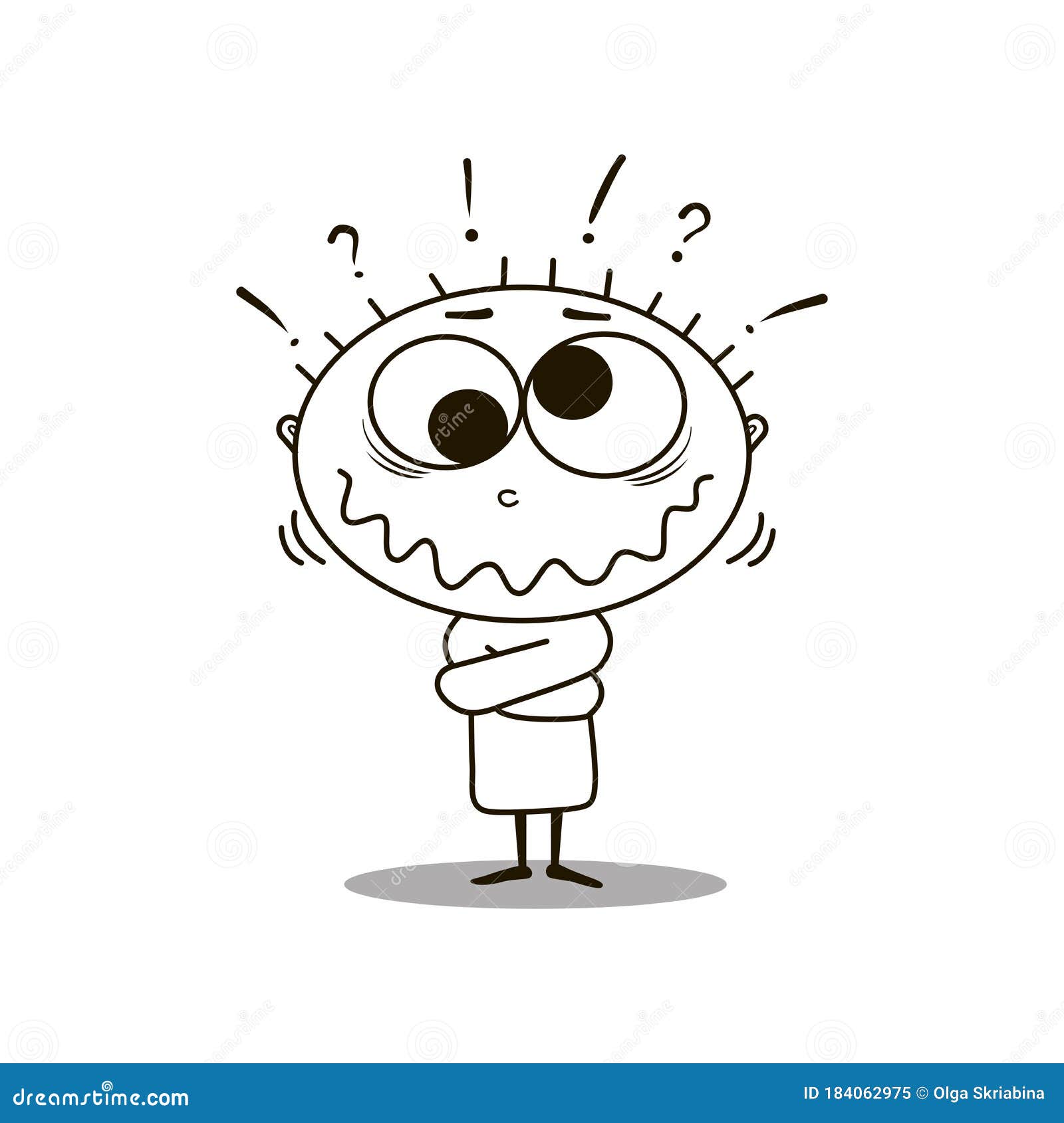 Crazy Man in a Straitjacket Stock Vector - Illustration of unhappy ...