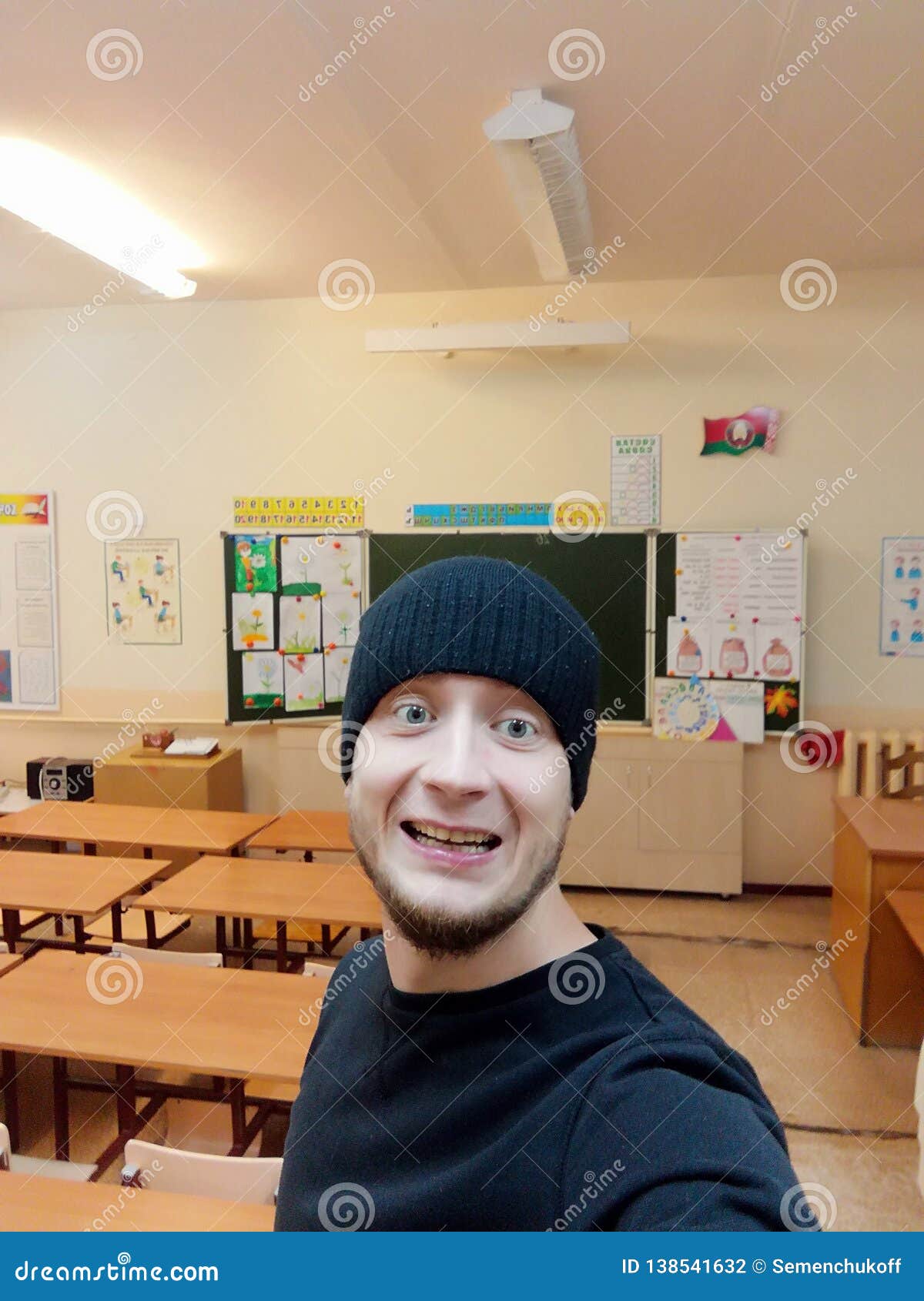 Crazy man stock photo. Image of young, blackboard, school - 138541632
