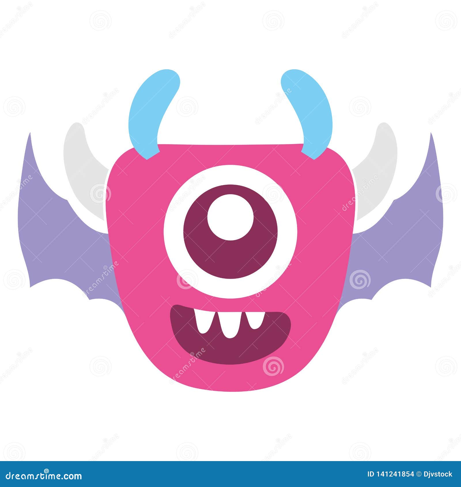 Crazy Monster with Wings Comic Character Stock Vector - Illustration of ...