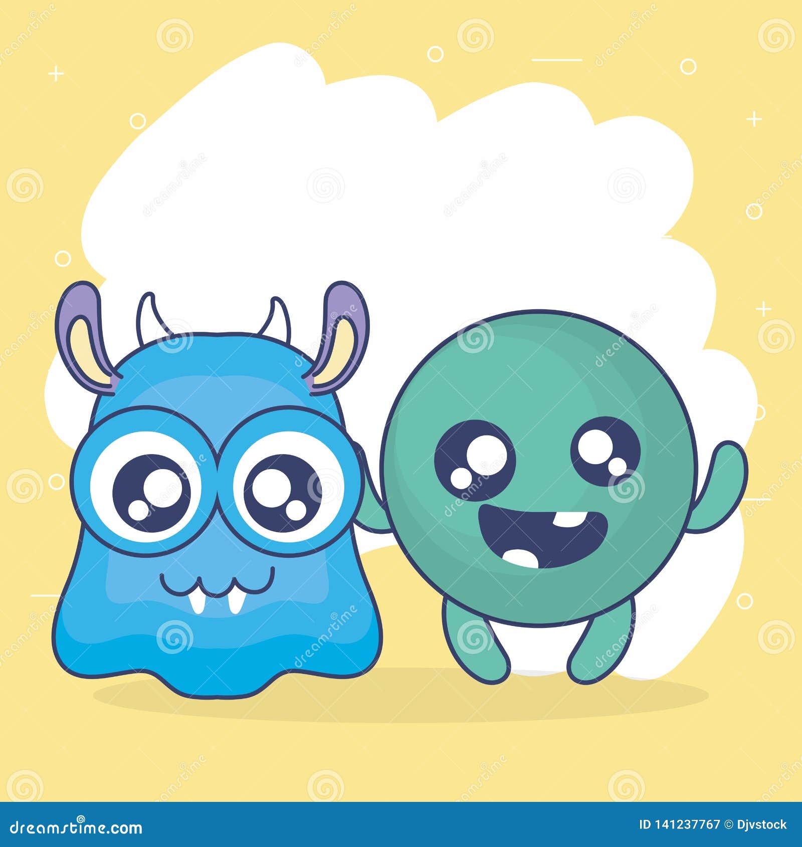 Crazy Monsters Comic Characters Stock Vector - Illustration of ...