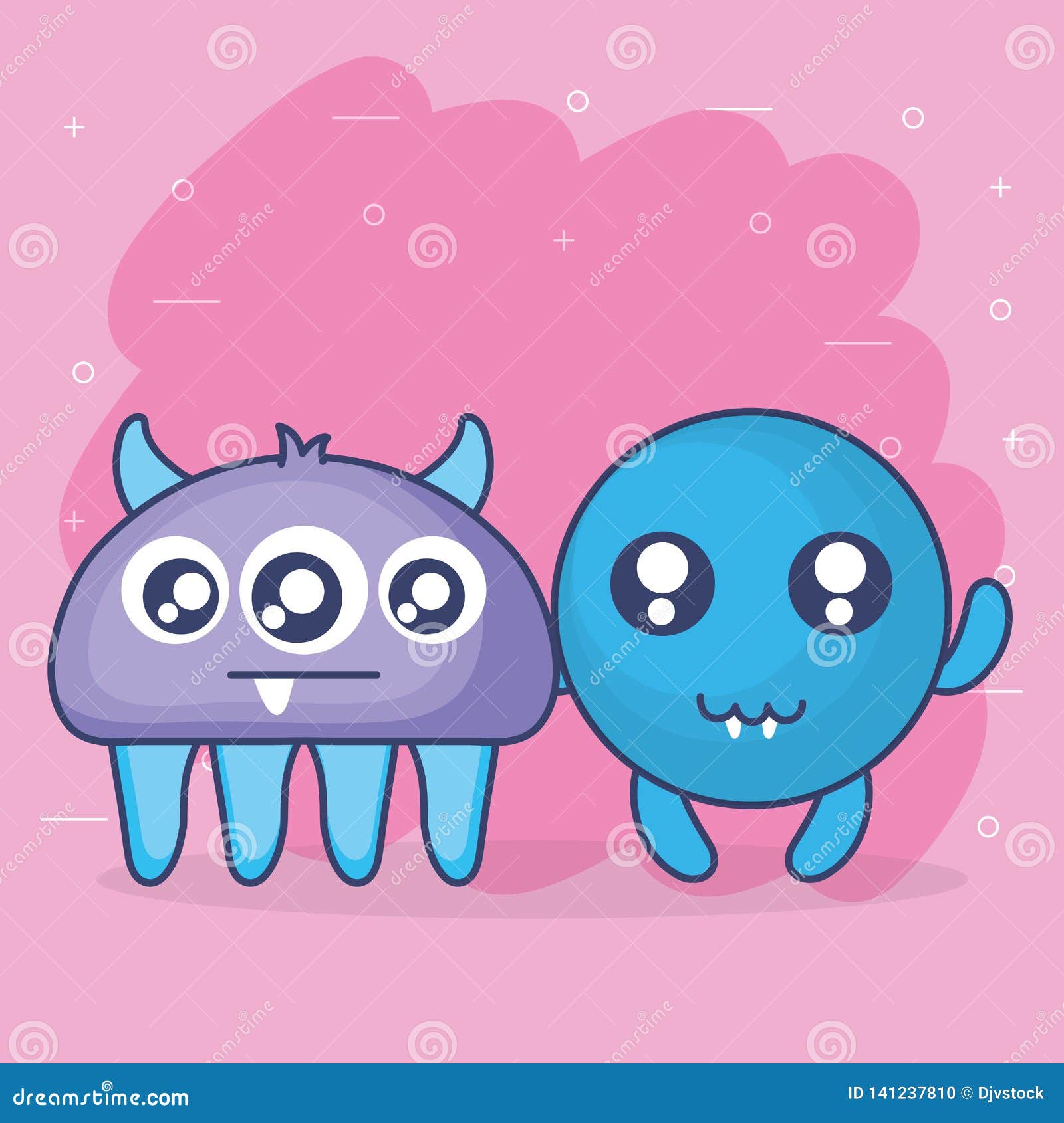 Crazy Monsters Comic Characters Stock Vector - Illustration of friendly ...