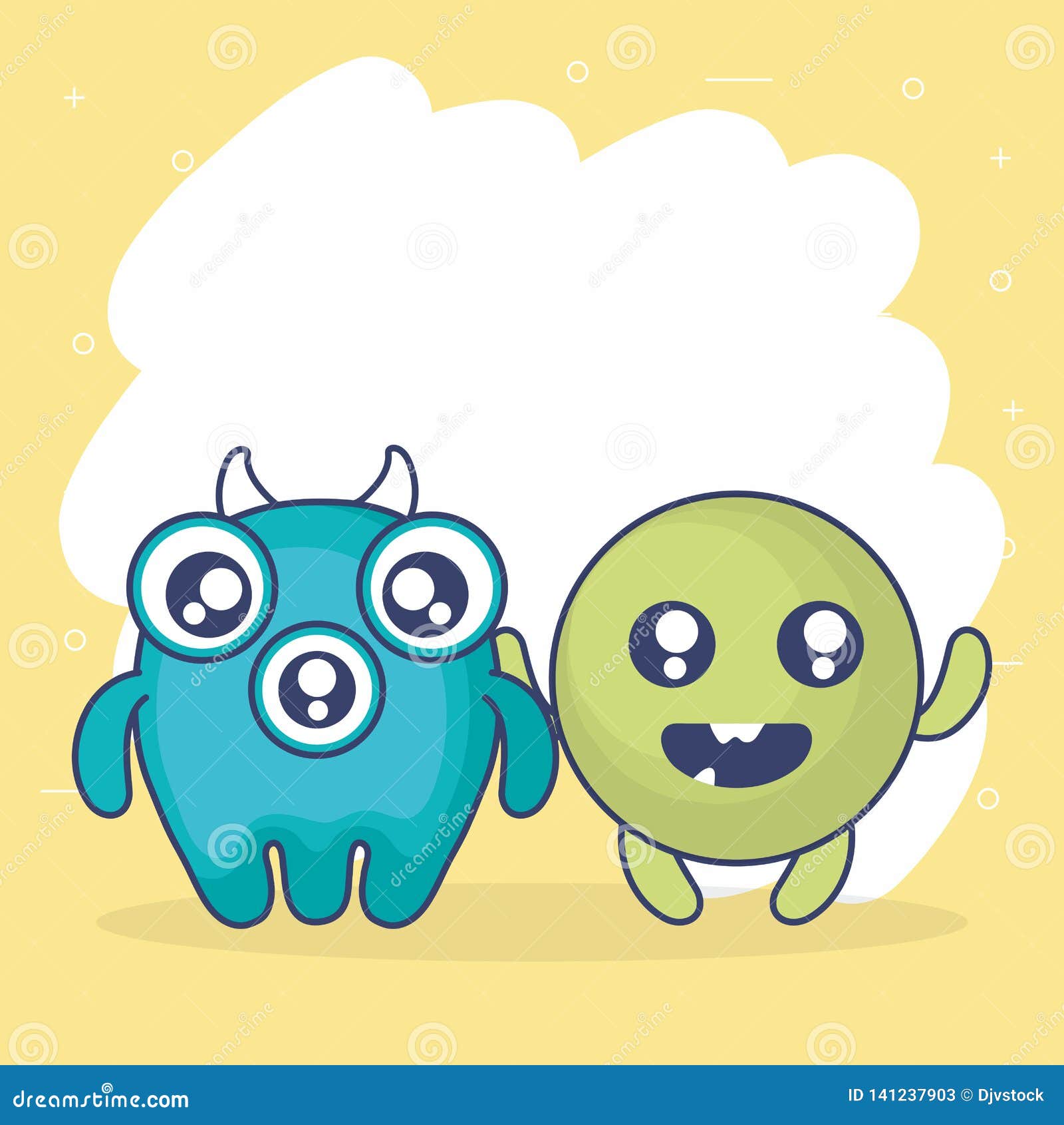 Crazy Monsters Comic Characters Stock Vector - Illustration of couple ...