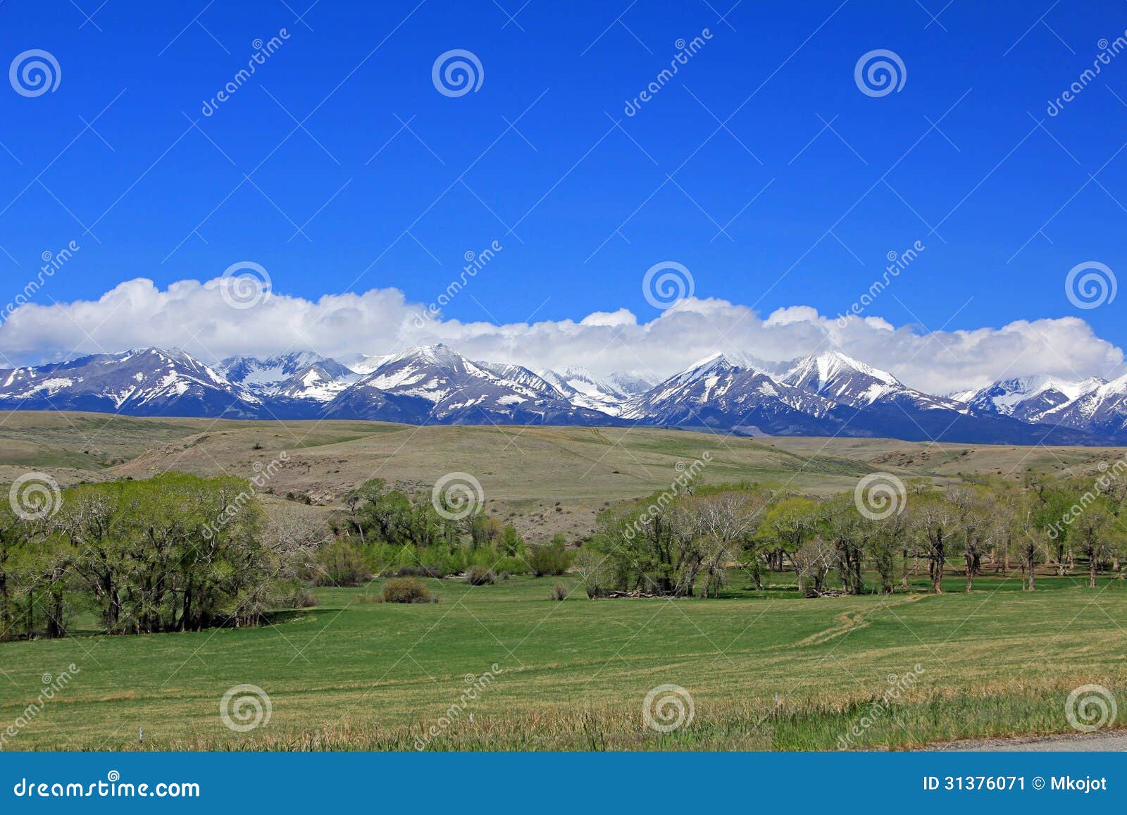 Crazy Mountains from US-191 Stock Image - Image of montana, nature ...