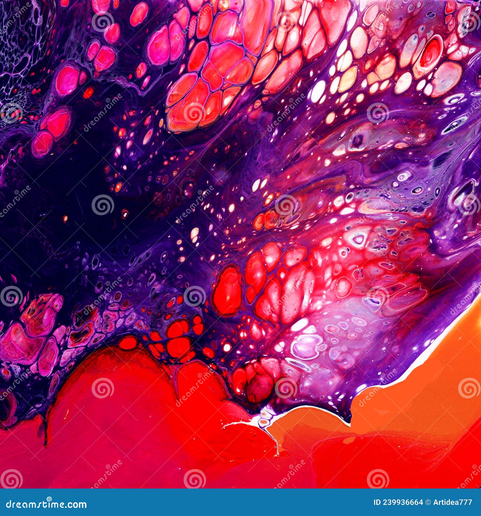 Crazy Multi Color Texture with Fluid Art Splashes and Flashes Effect ...