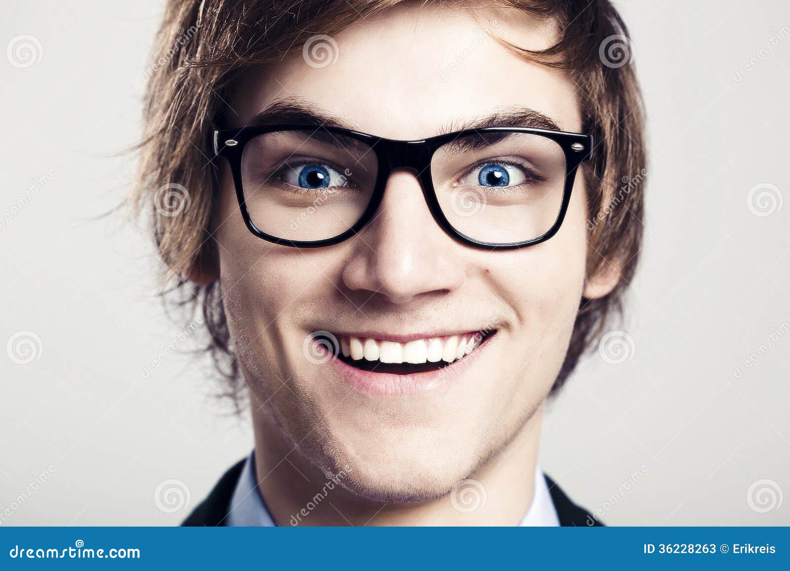 Crazy nerd stock image. Image of humorous, looking, happy - 36228263