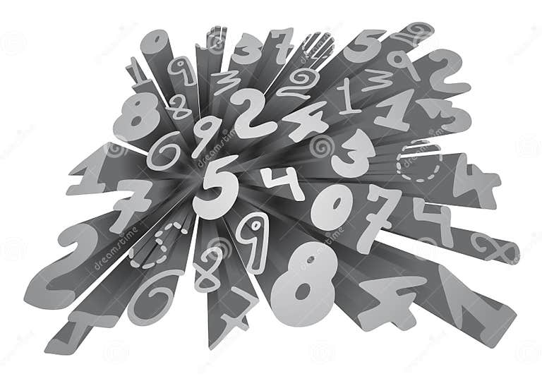 Crazy numbers stock vector. Illustration of innovative - 39539202