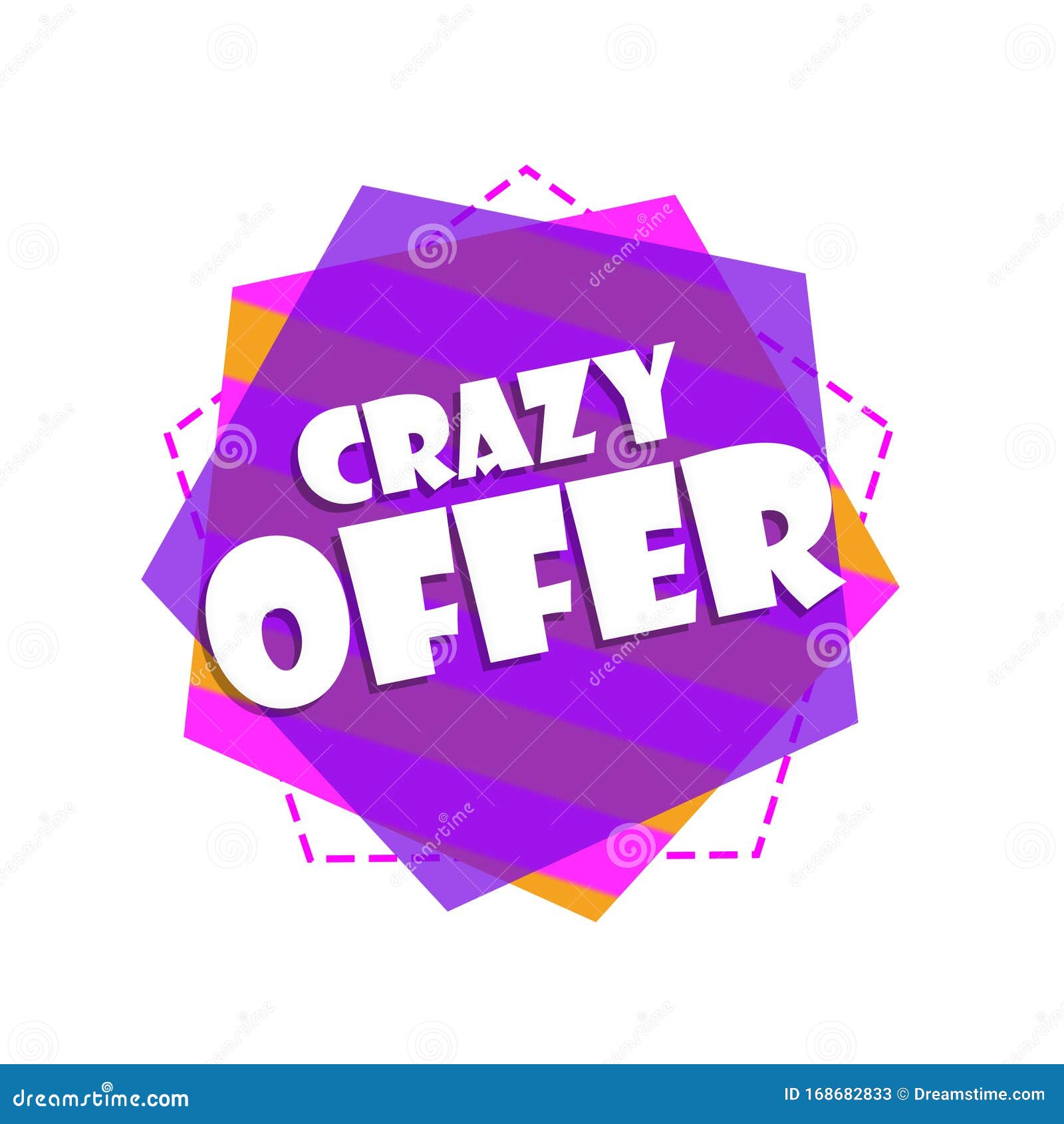 CRAZY OFFER - PROMOTION LABEL - ADVERTISEMENT Stock Illustration ...