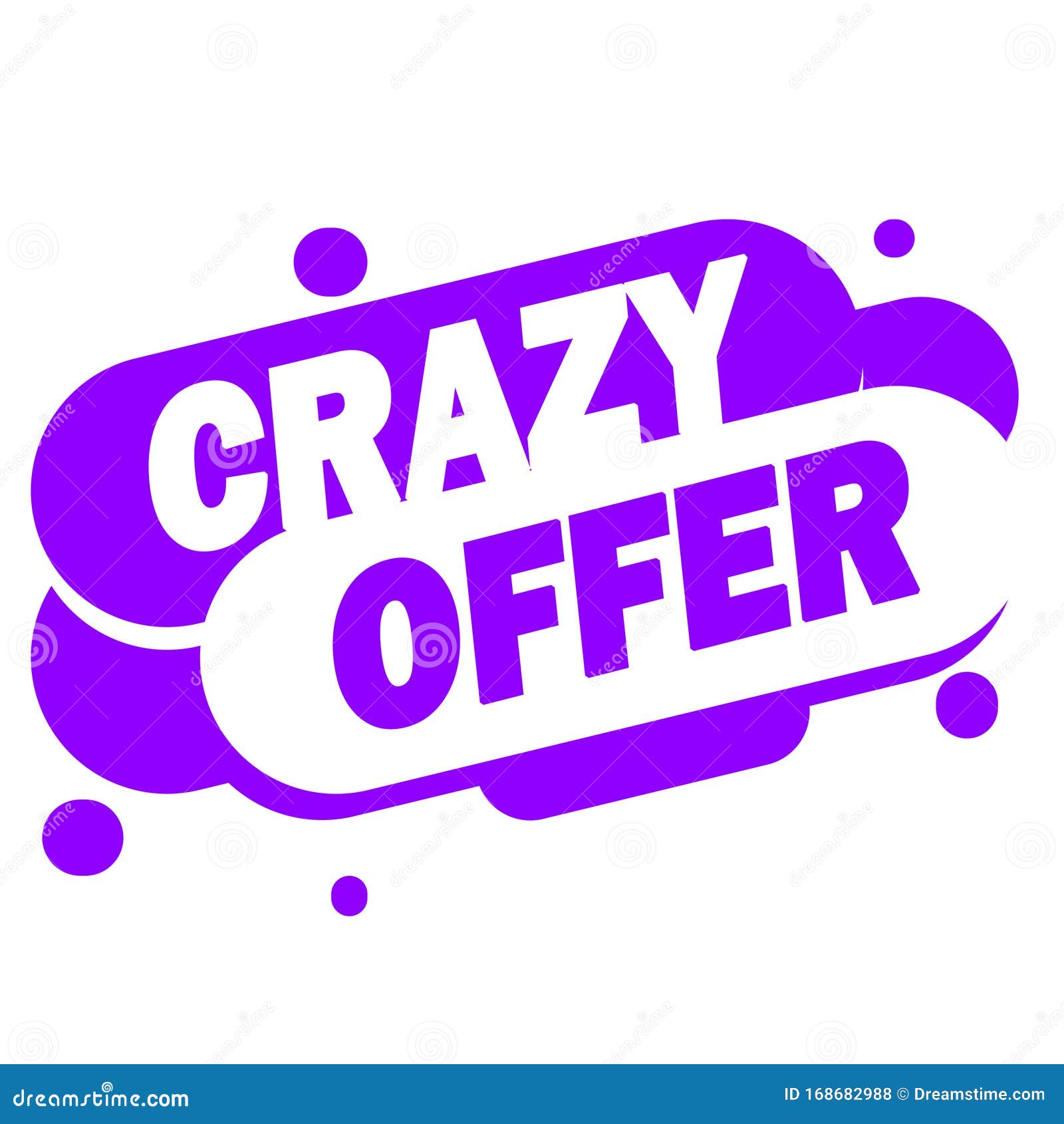CRAZY OFFER - PROMOTION LABEL - ADVERTISEMENT Stock Illustration ...