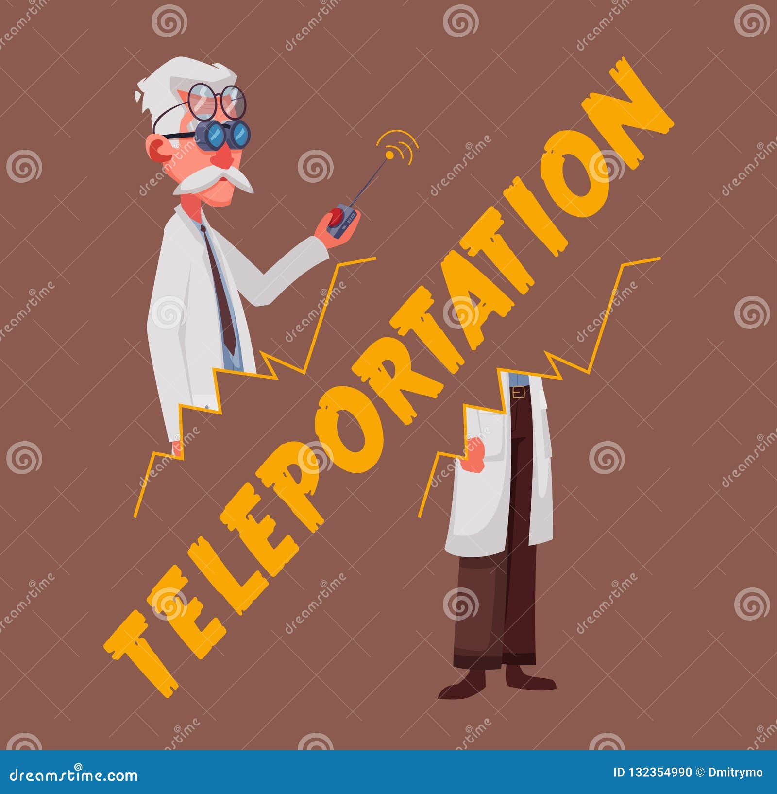 Crazy Old Scientist is Teleporting. Funny Character Stock Vector ... Crazy Old Scientist is Teleporting. Funny Character Stock Vector ...