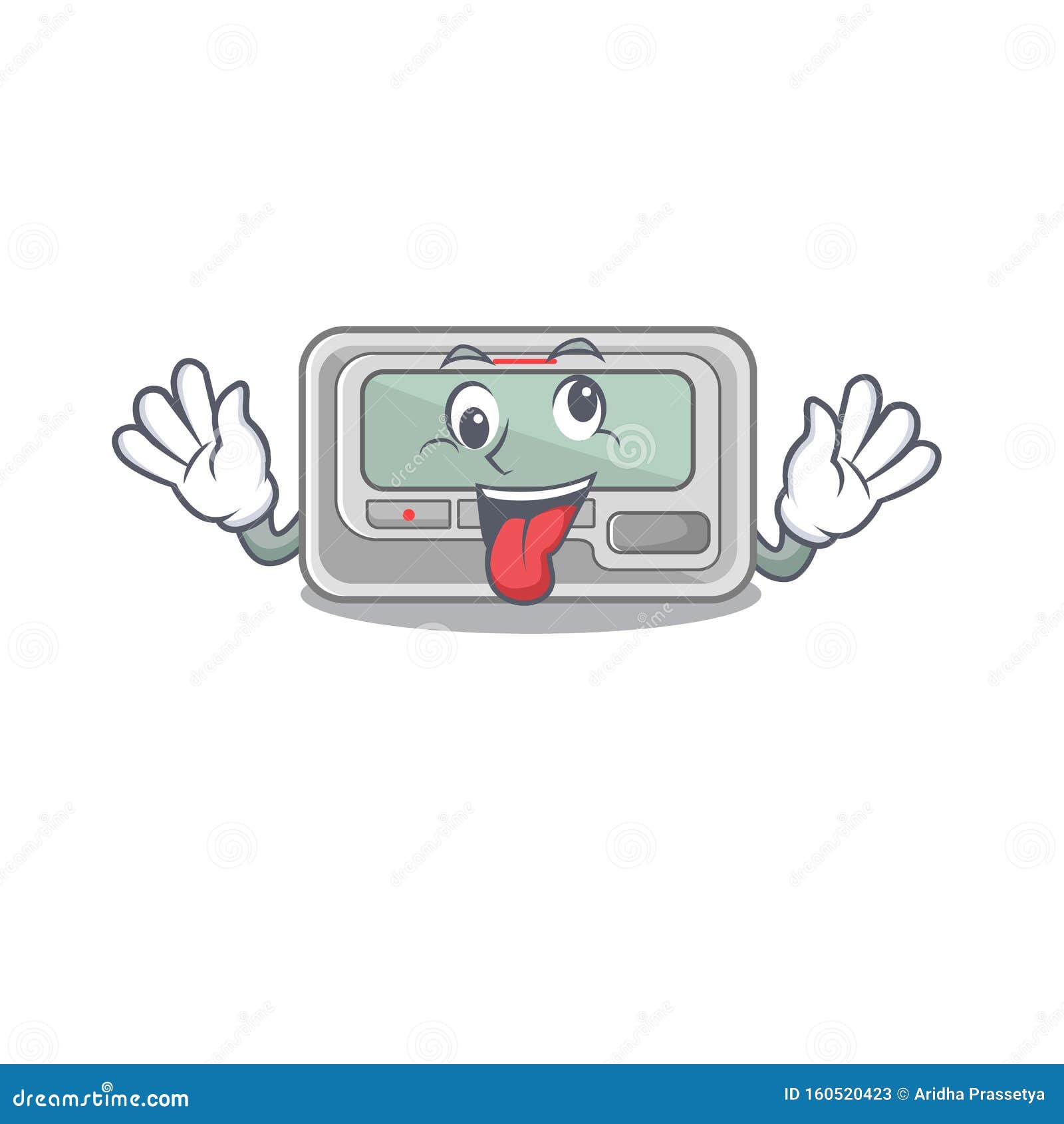 Crazy Pager Cartoon Isolated with the Character Stock Vector ...