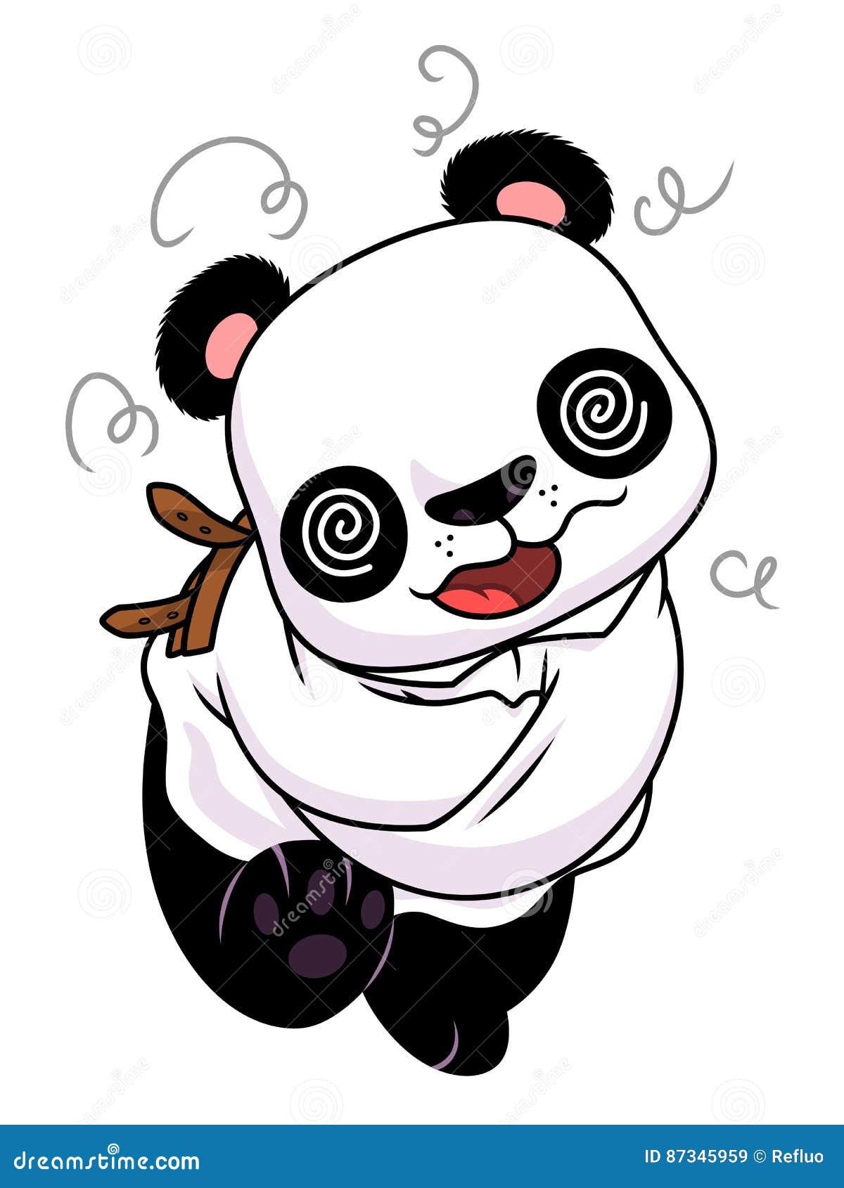Crazy panda stock vector. Illustration of animal, crazy - 87345959