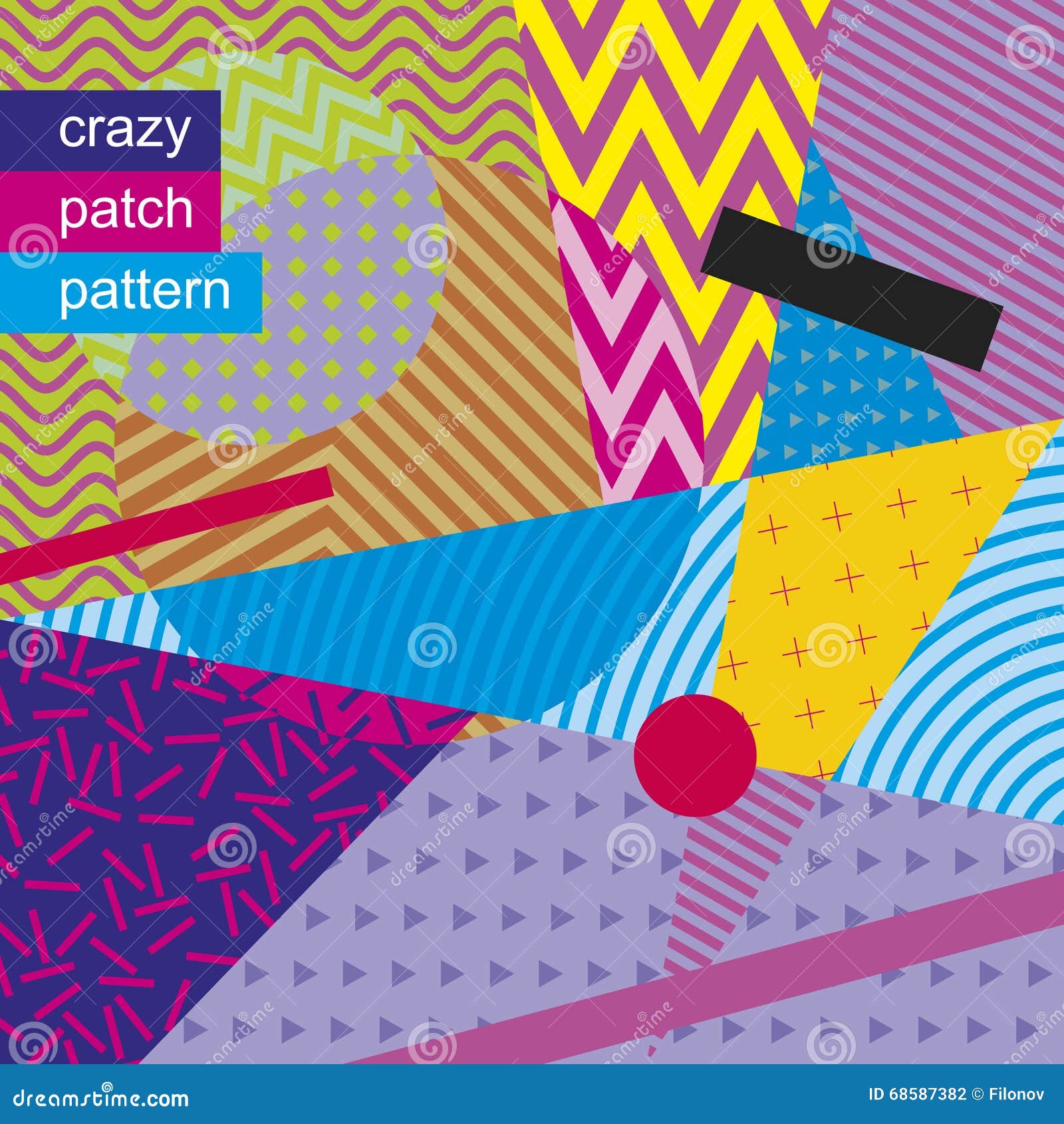 Crazy patch pattern 01 stock vector. Illustration of abstraction - 68587382