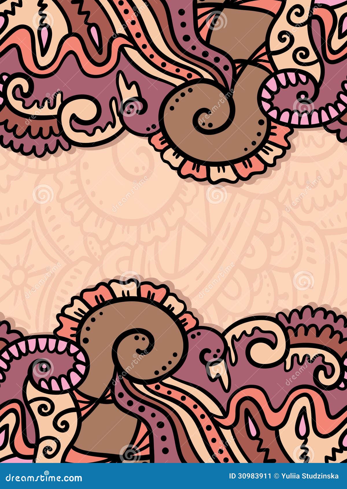 Crazy pattern card stock vector. Illustration of endless - 30983911