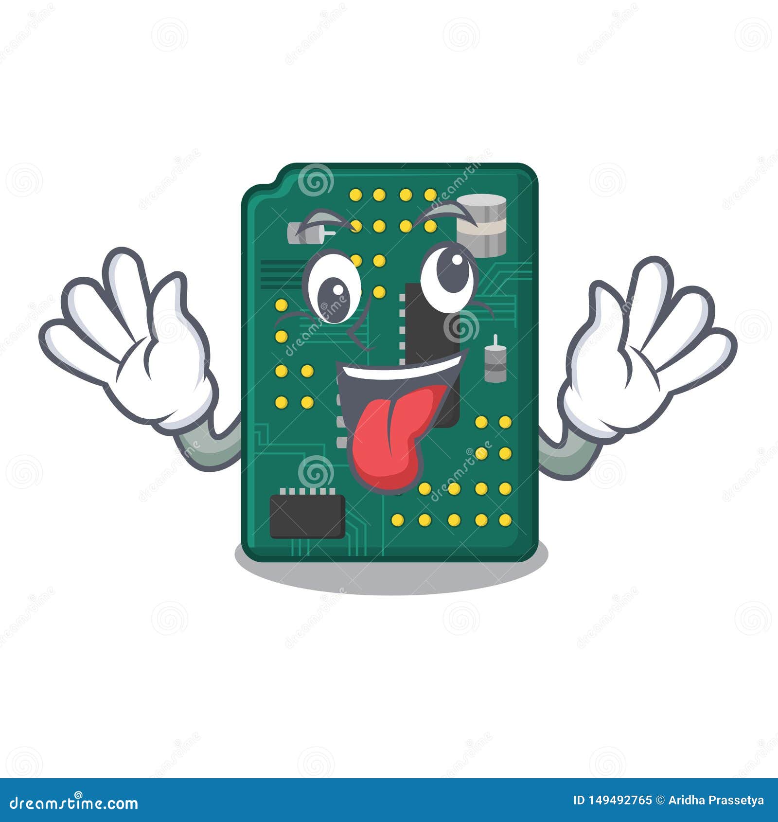 Crazy PCB Circuit Board in the Cartoon Stock Vector - Illustration of ...