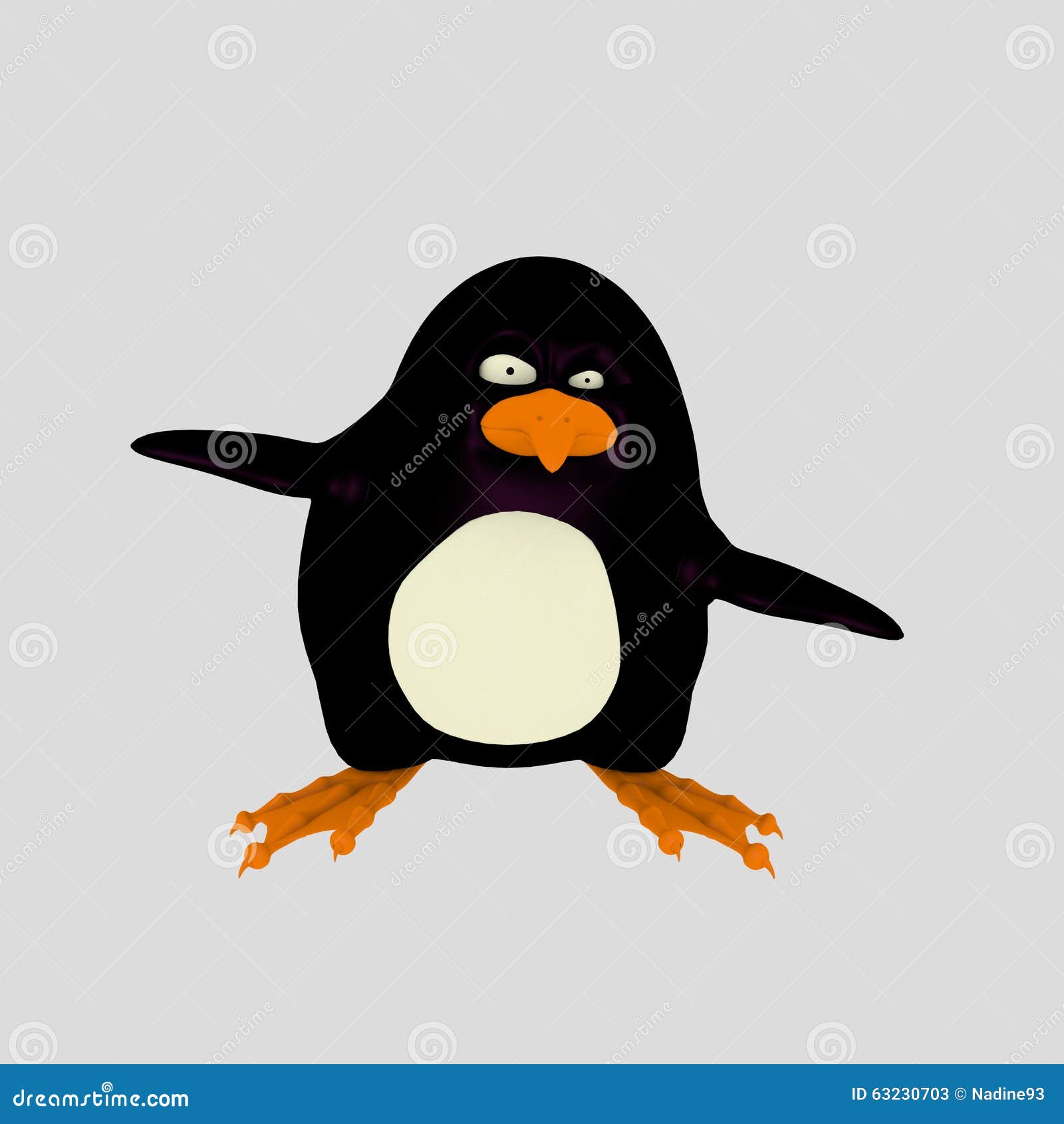 Crazy penguin stare stock illustration. Illustration of posters - 63230703