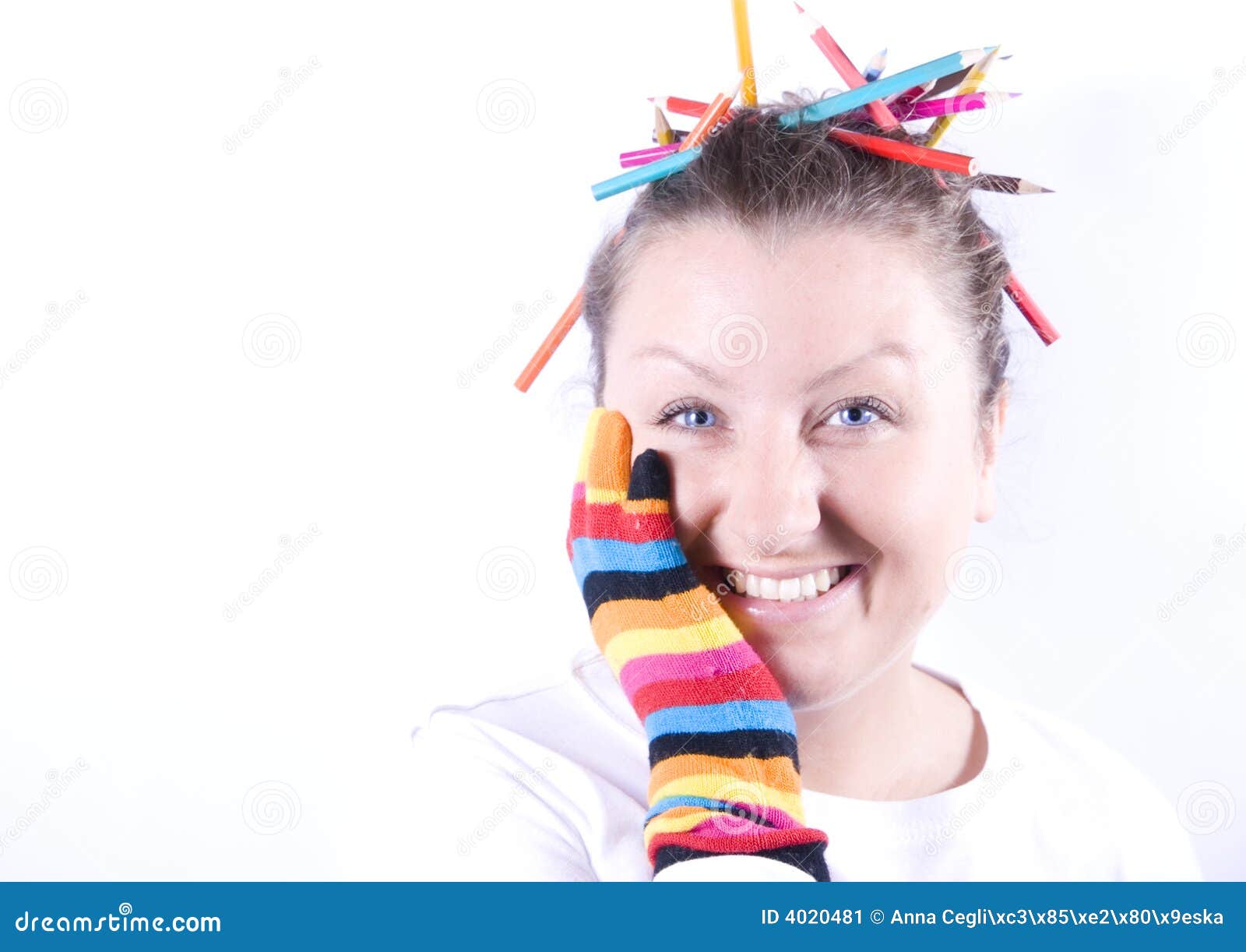 Crazy people are happy stock image. Image of head, hair - 4020481