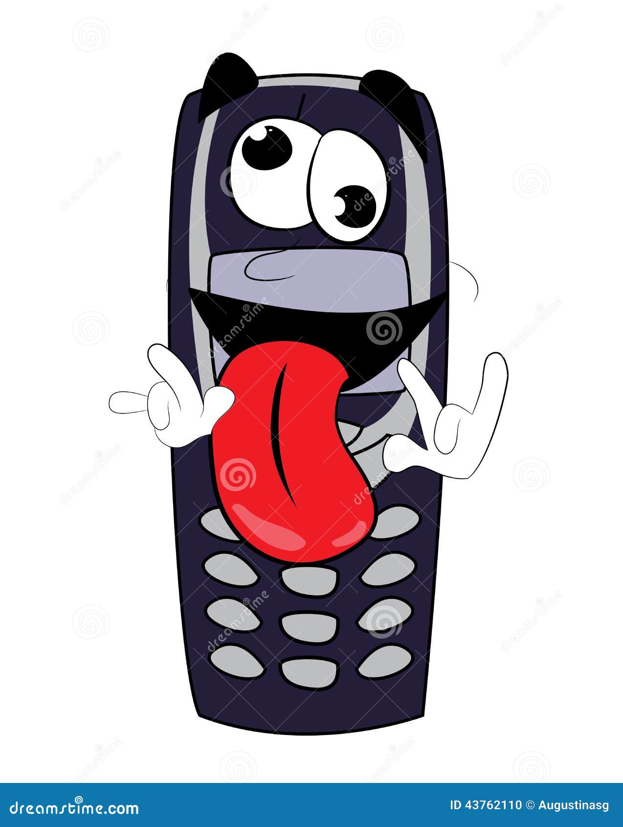 Crazy phone cartoon stock illustration. Illustration of telephone ...