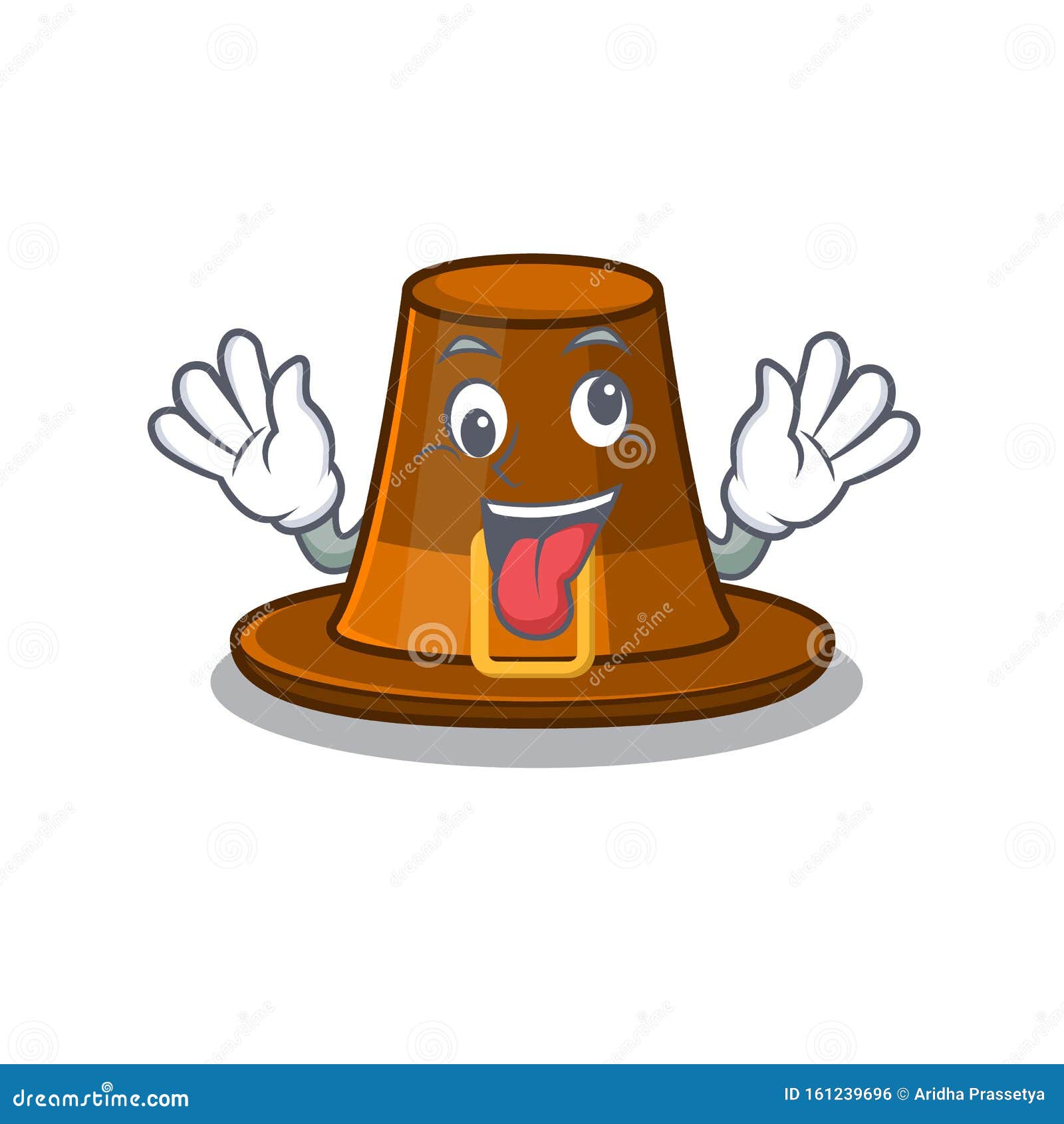Crazy Pilgrim Hat on a Cartoon Table Stock Vector - Illustration of ...