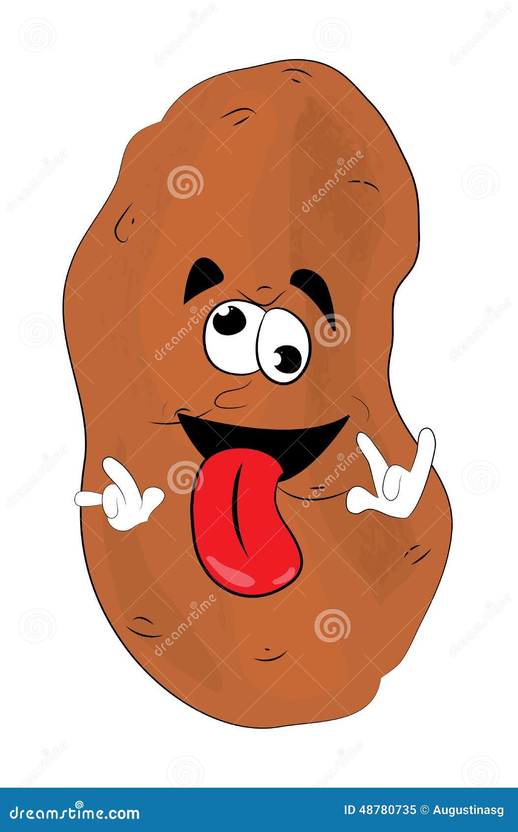 Crazy potato cartoon stock illustration. Illustration of crazy - 48780735