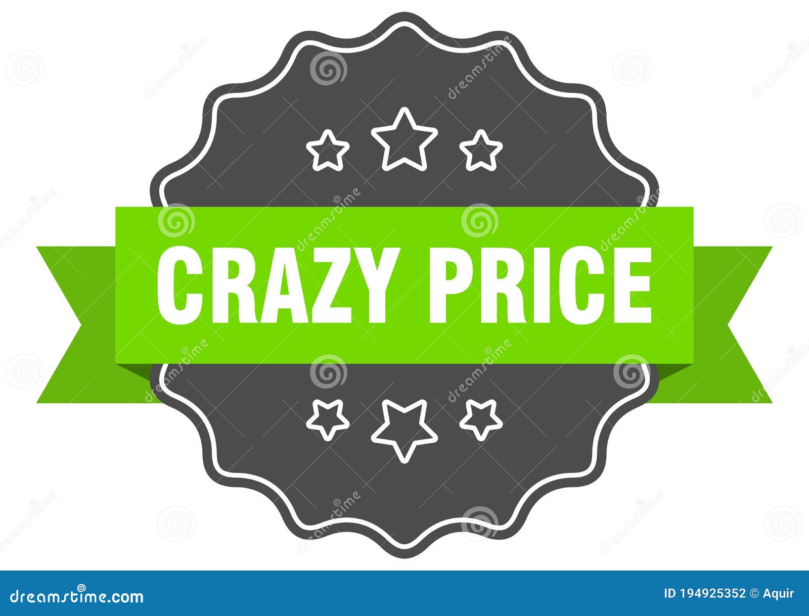 Crazy price label stock vector. Illustration of price - 194925352