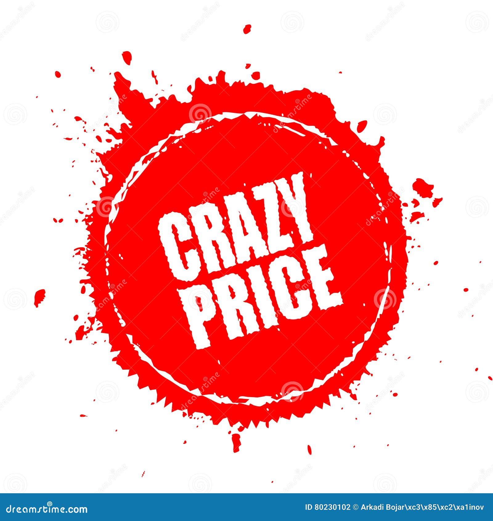 Crazy price splash icon stock vector. Illustration of border - 80230102