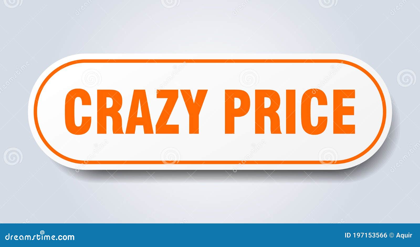 Crazy price sticker. stock vector. Illustration of label - 197153566