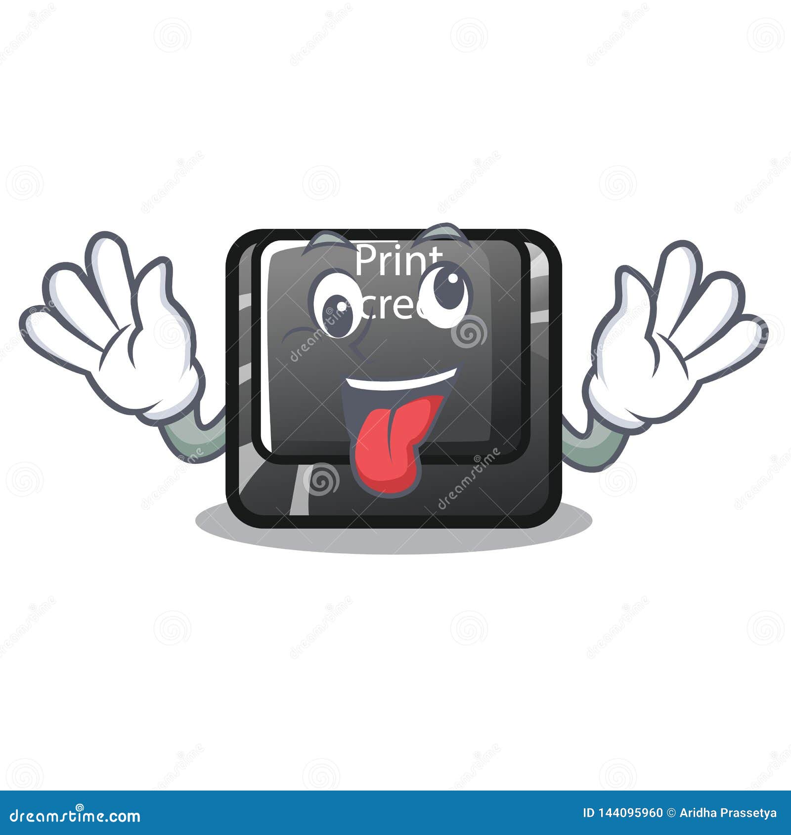 Crazy Print Screen Button on Cartoon Keyboard Stock Vector ...