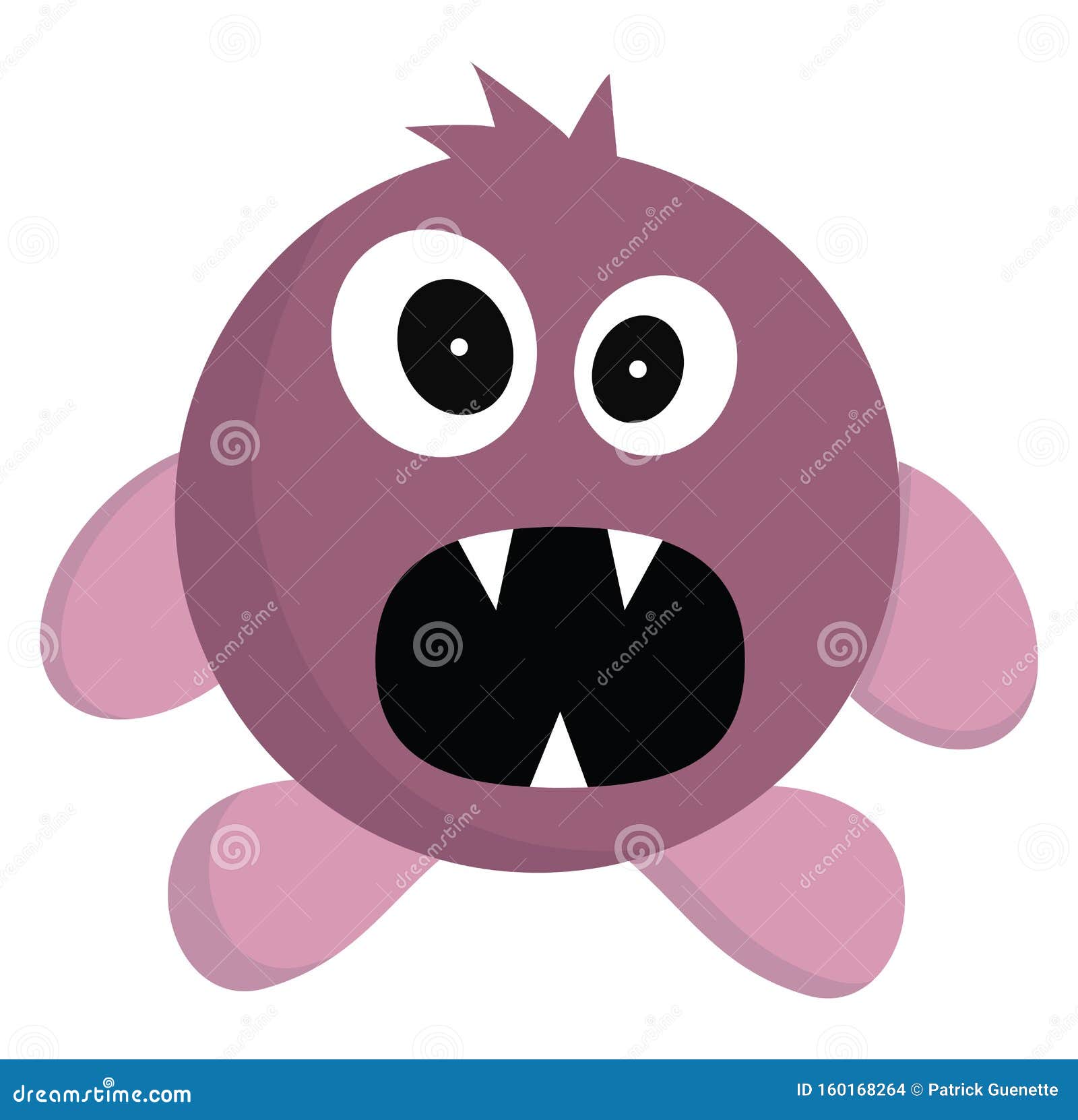 A Crazy Purple Monster, Vector or Color Illustration Stock Vector ...