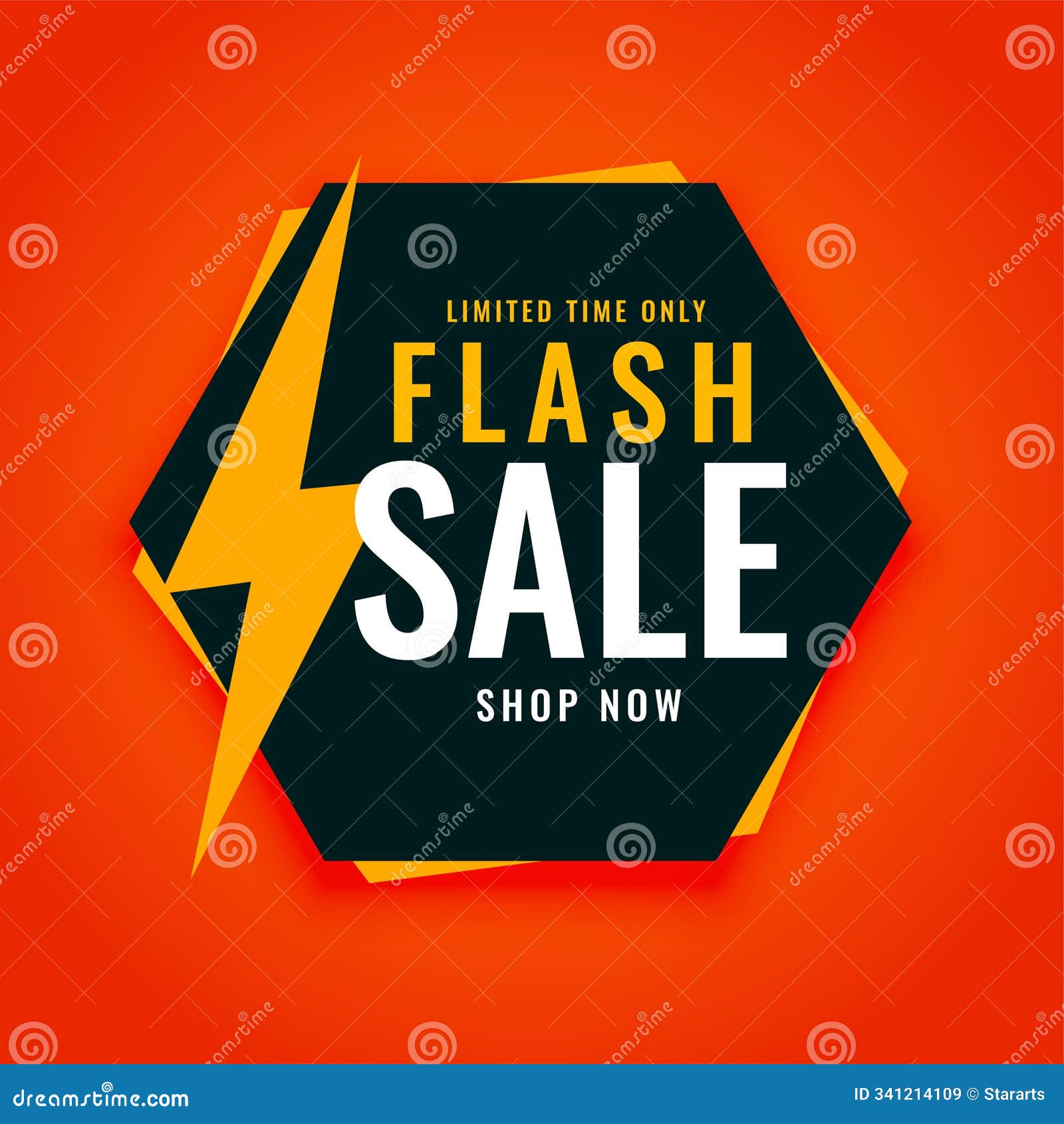 Crazy and Quick Sale Hexagonal Background with Thunder Design Stock ...