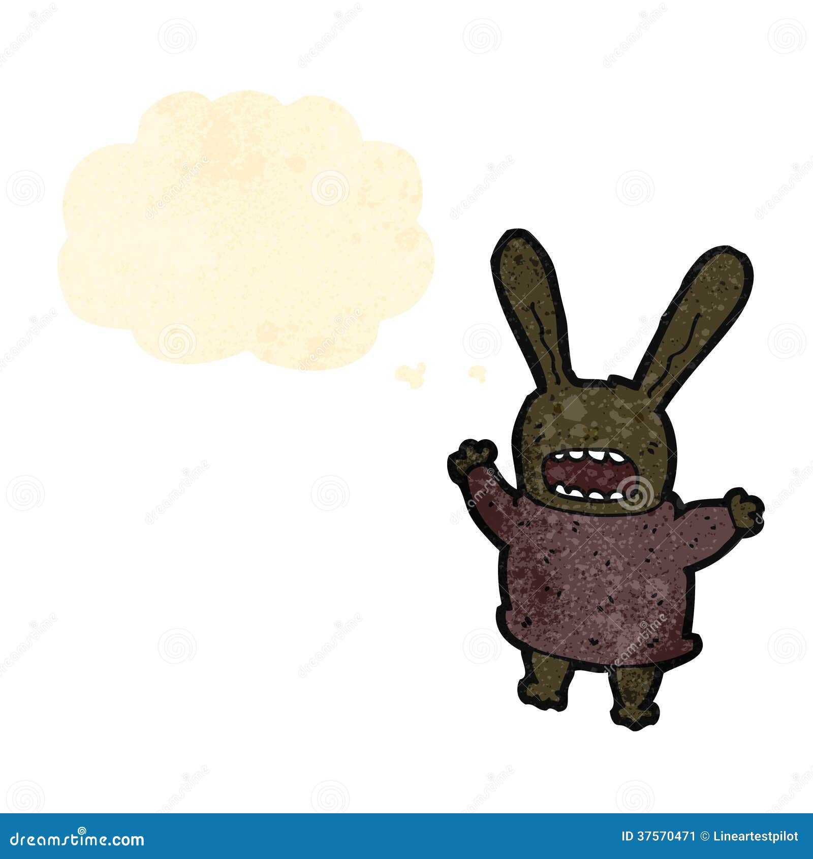 Crazy rabbit cartoon stock vector. Illustration of rabbit - 37570471