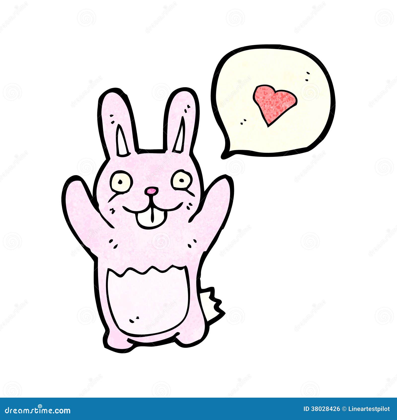 Crazy rabbit cartoon stock vector. Illustration of hand - 38028426