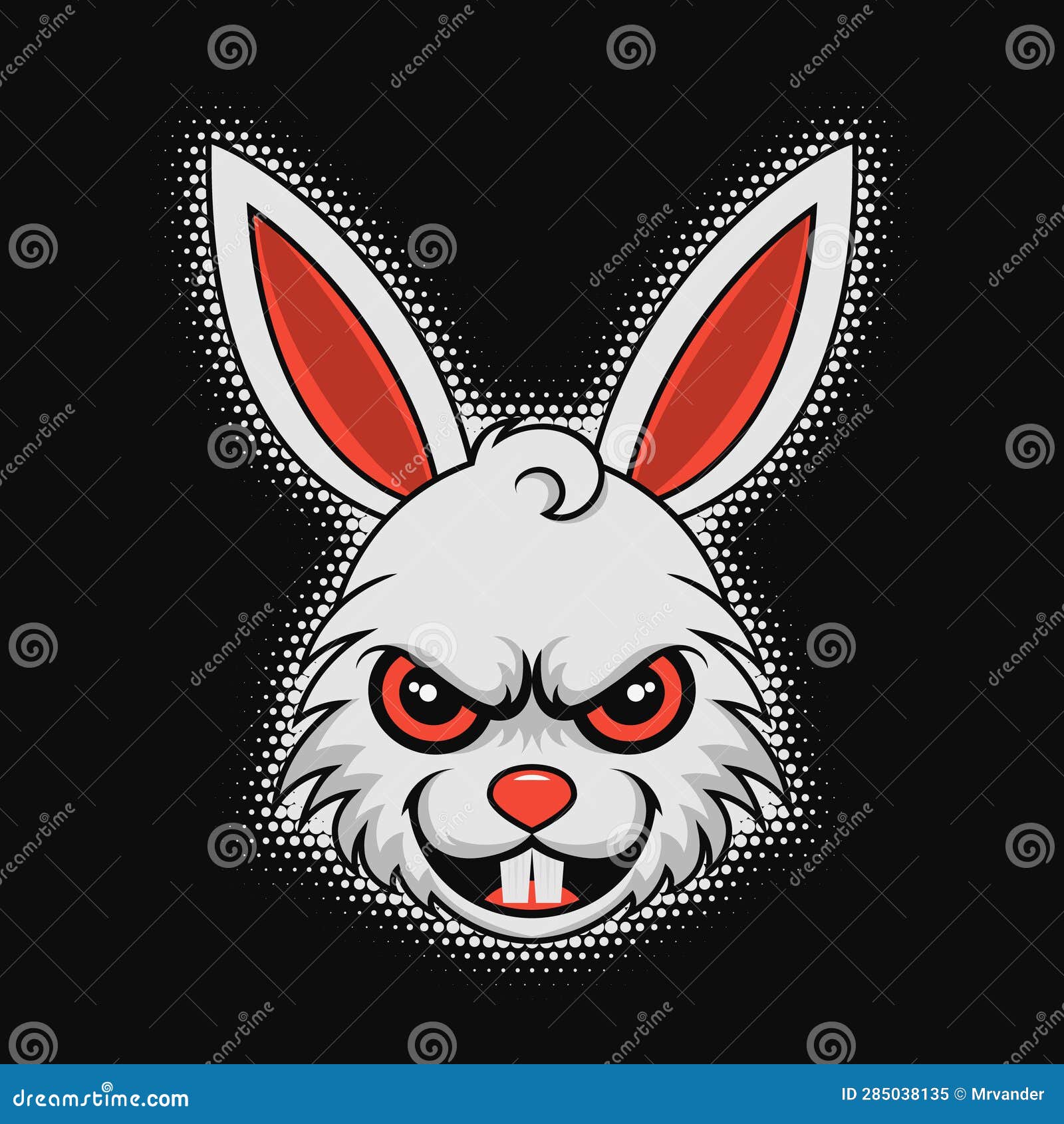 Crazy Rabbit Mascot Design. Vector Illustration Stock Vector ...