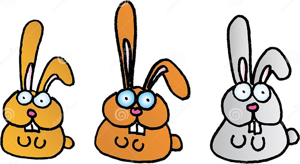 Crazy rabbits stock vector. Illustration of crazy, smile - 8440353