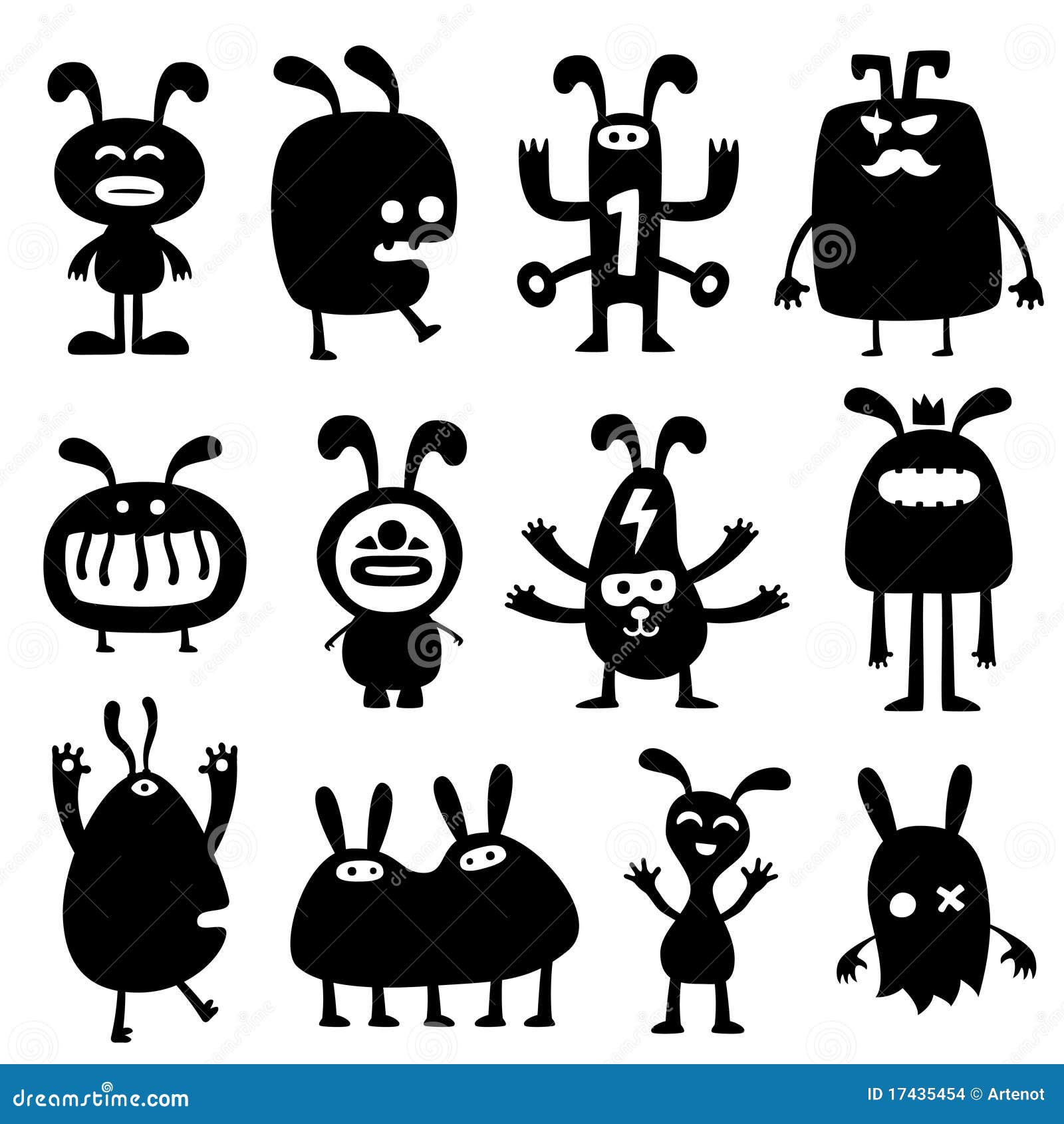 Crazy rabbits set01 stock vector. Illustration of little - 17435454