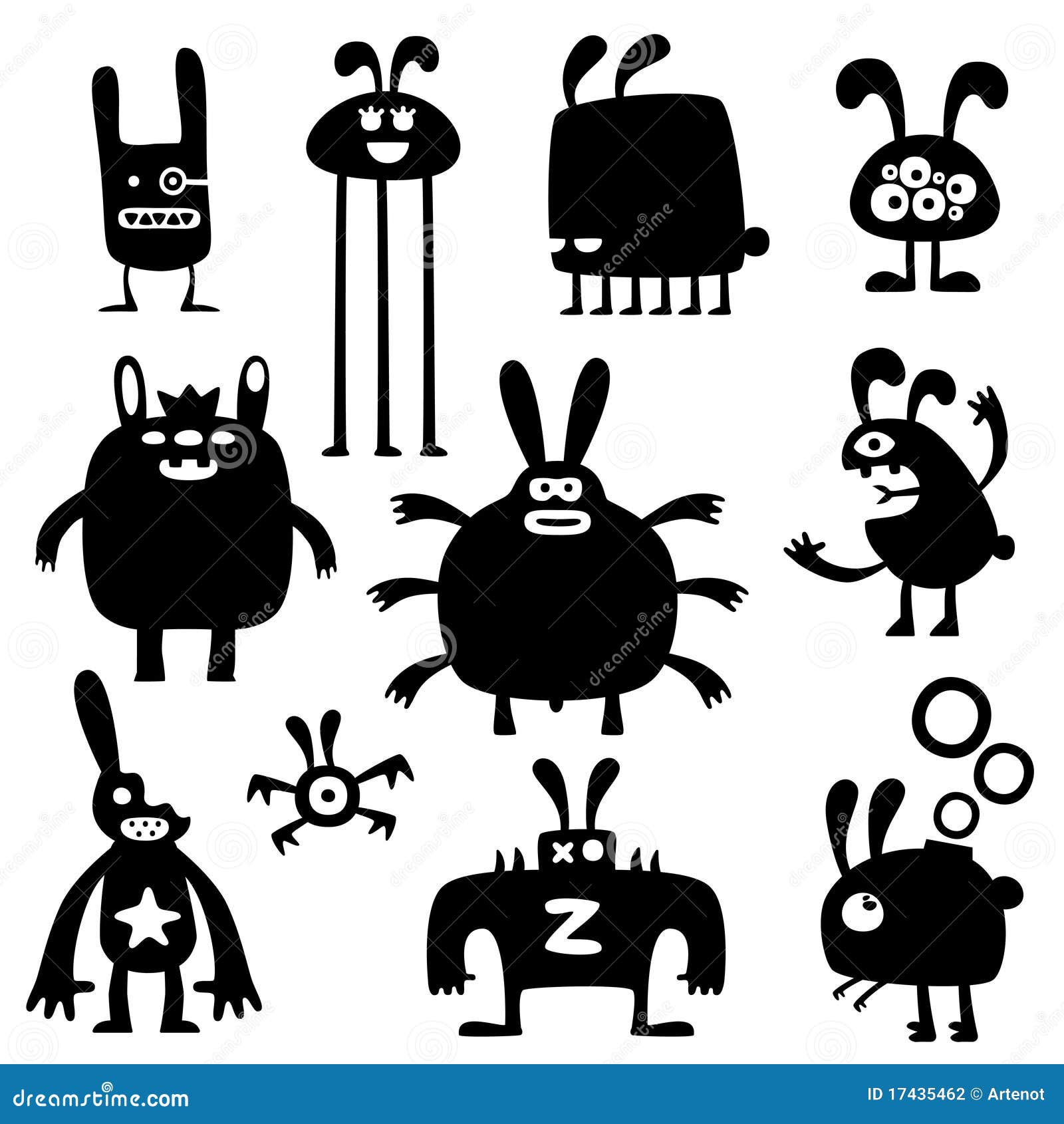 Crazy rabbits set03 stock vector. Illustration of character - 17435462