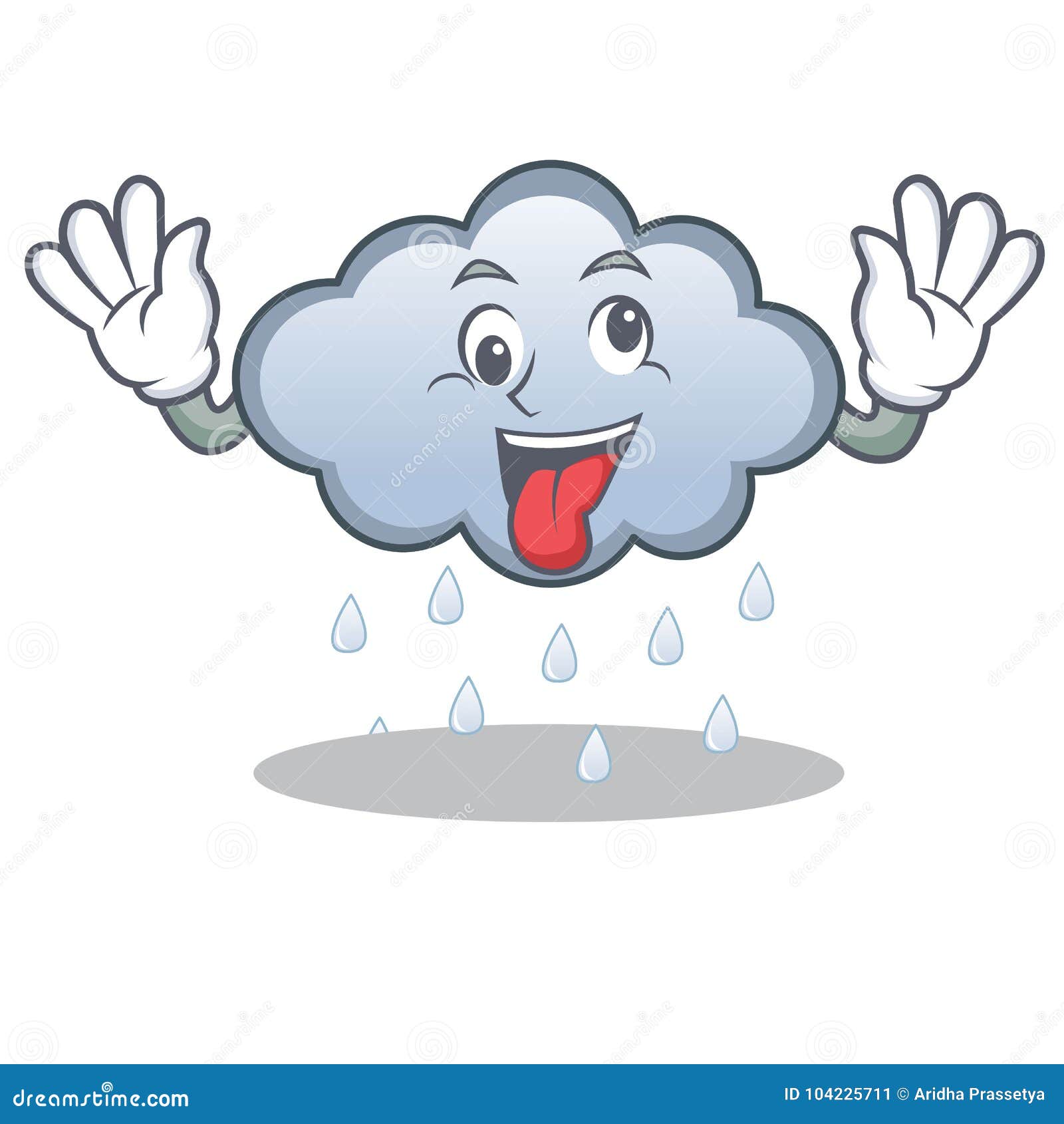 Crazy Rain Cloud Character Cartoon Stock Vector - Illustration of rain ...
