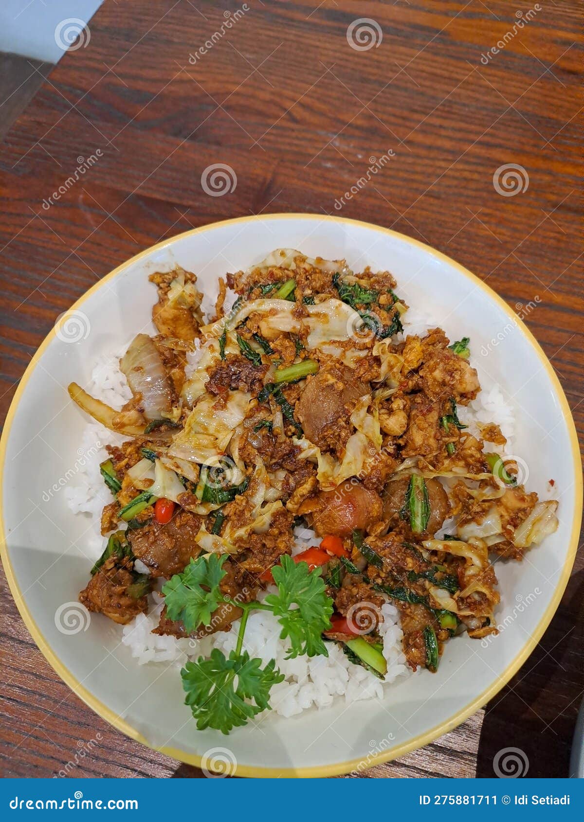Crazy Rice Ahora Cafe is My Favorite Lunch Stock Image - Image of ...