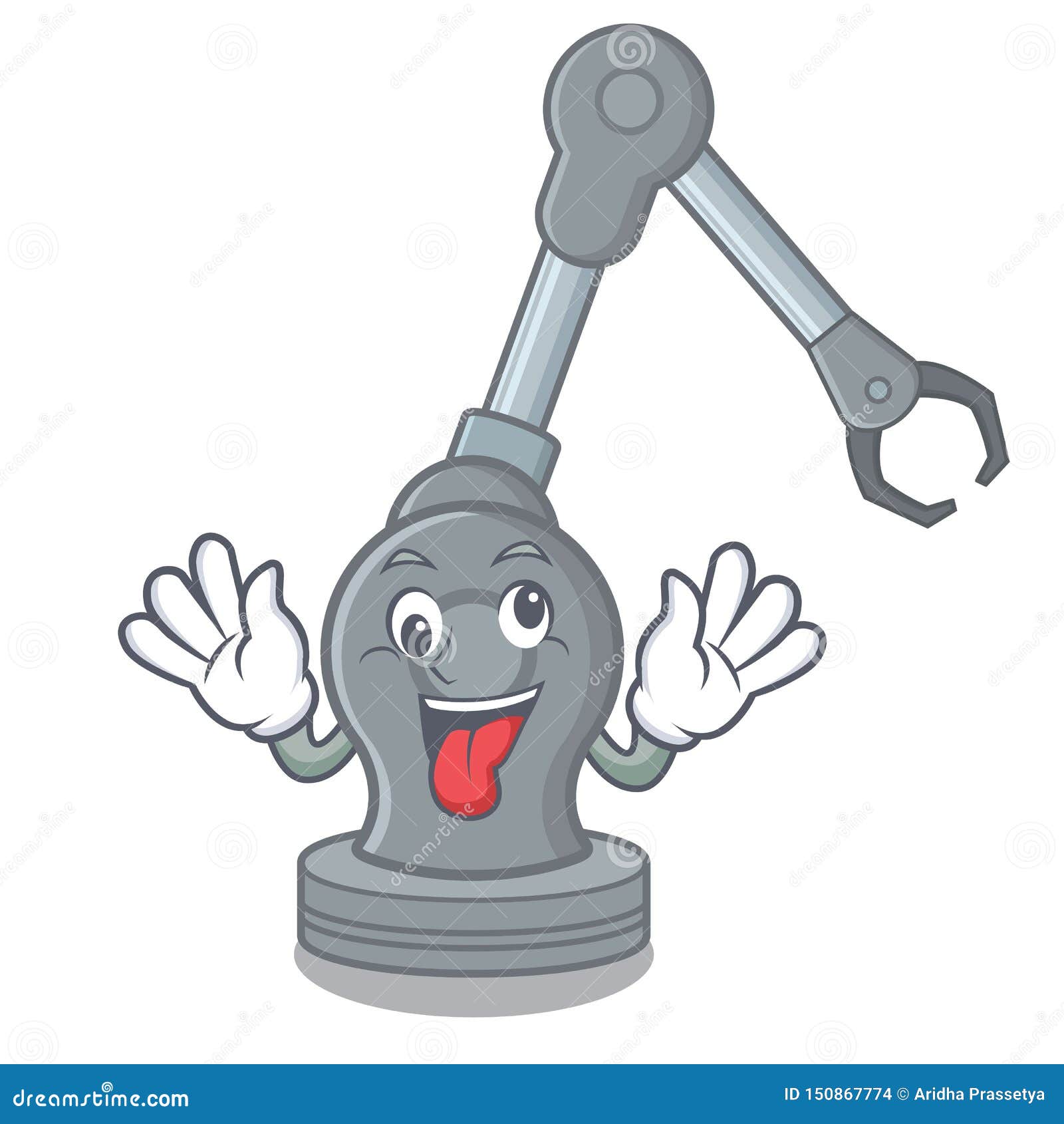 Crazy Robotic Arm Machine Above Cartoon Chair Stock Vector ...