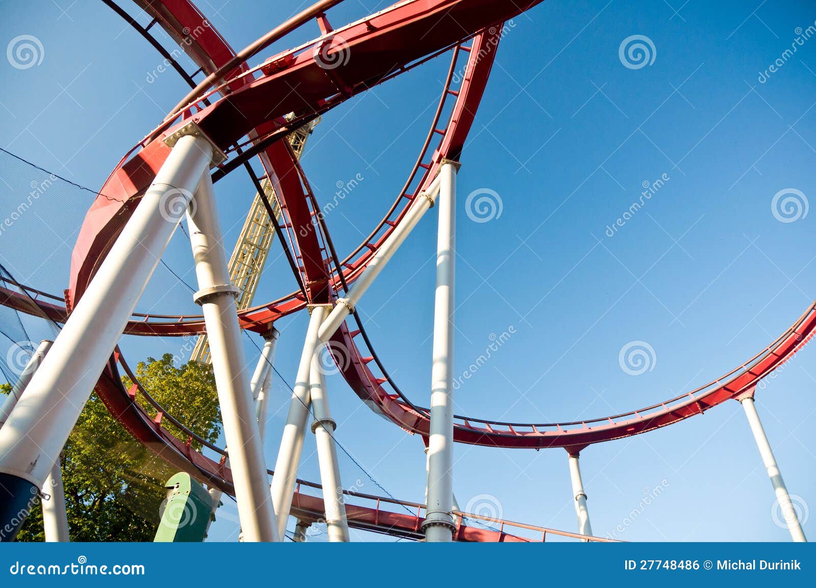 Crazy roller coaster stock photo. Image of metal, building - 27748486