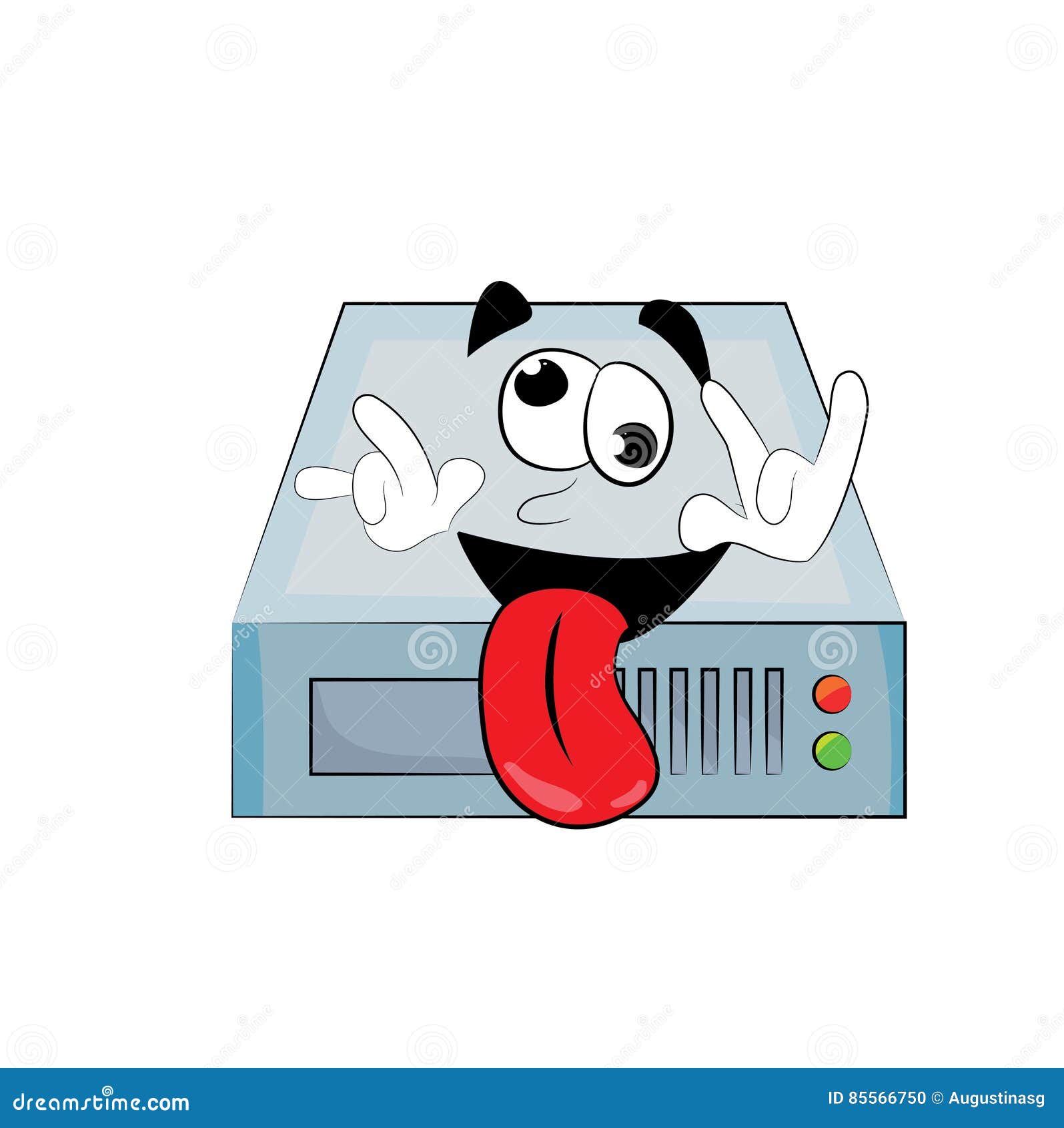 Crazy Router cartoon stock illustration. Illustration of white - 85566750