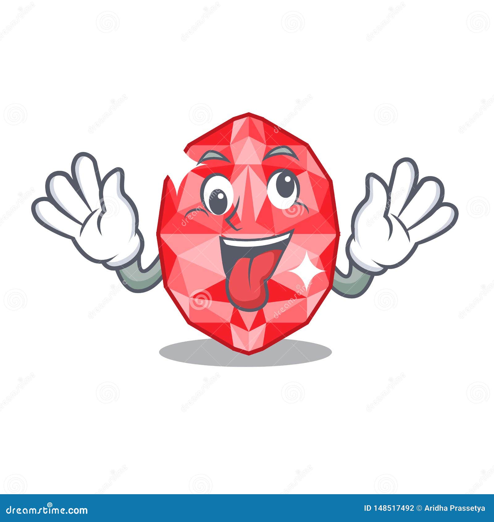 Crazy Ruby Gems in the Mascot Shape Stock Vector - Illustration of ...