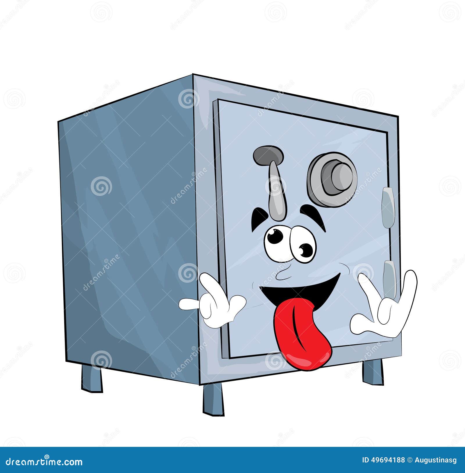 Crazy safe cartoon stock illustration. Illustration of bank - 49694188