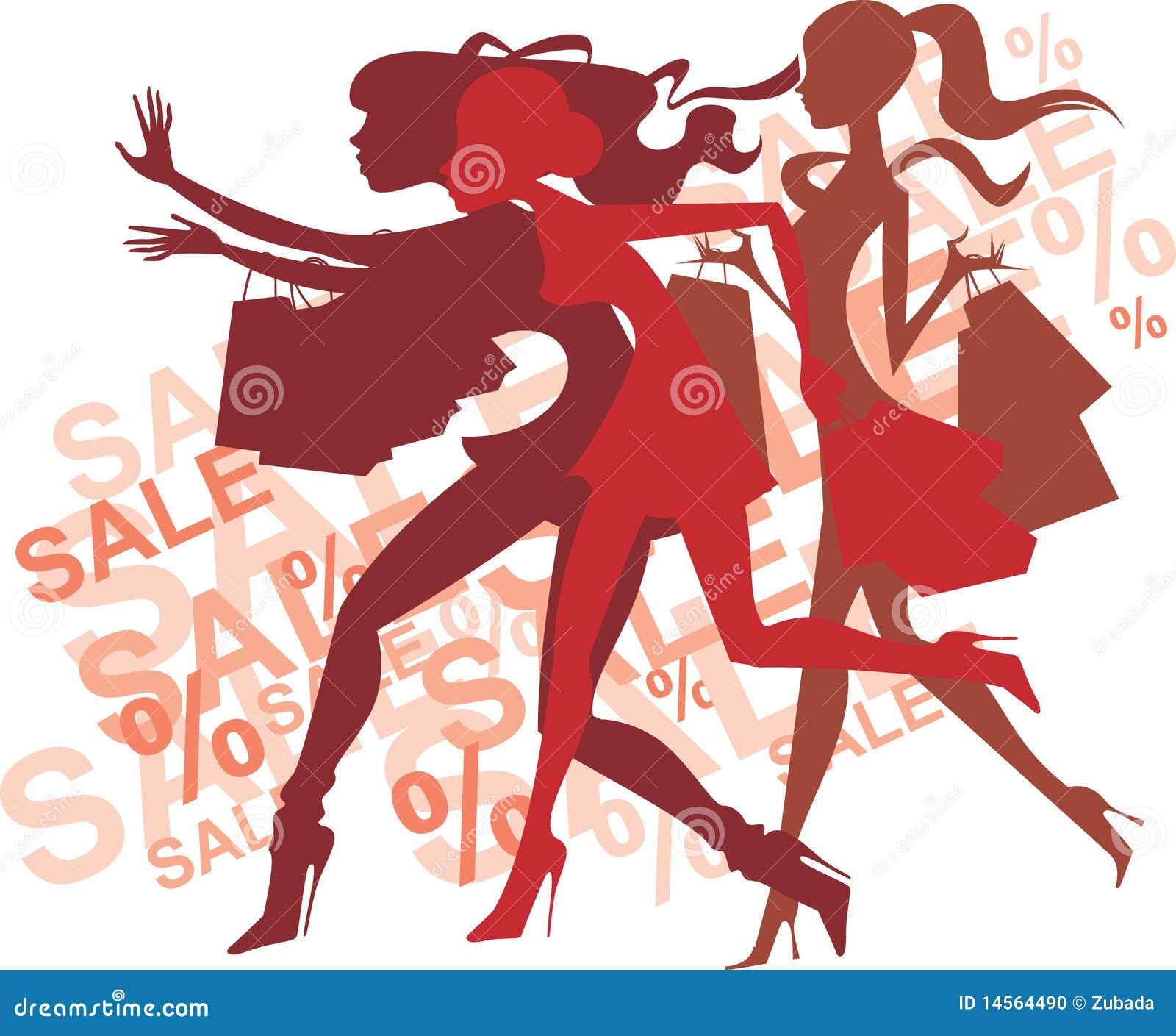Crazy sale stock vector. Illustration of silhouette, holding - 14564490